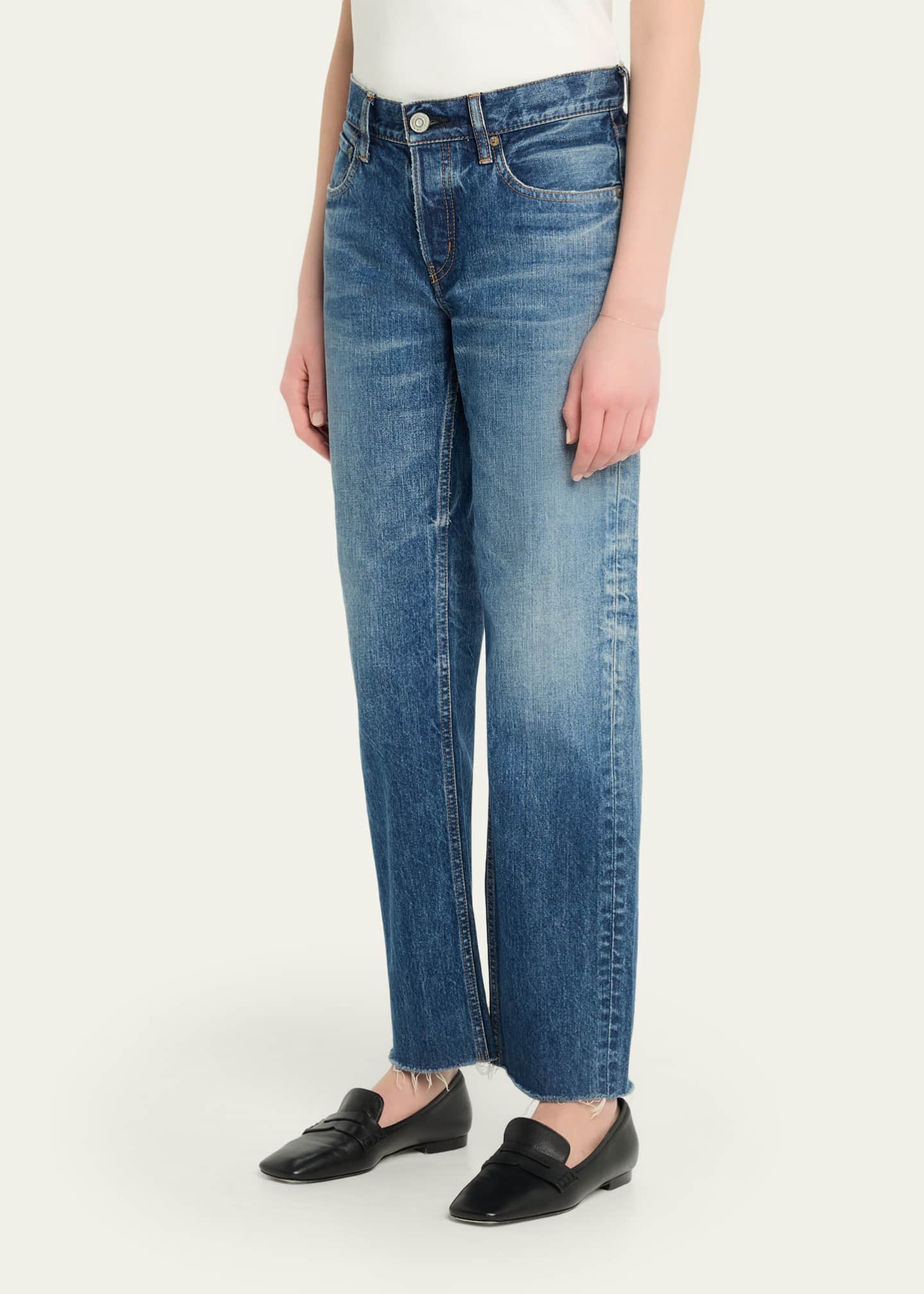 MOUSSY VINTAGE Needham Faded Straight-Leg Jeans - Bergdorf Goodman