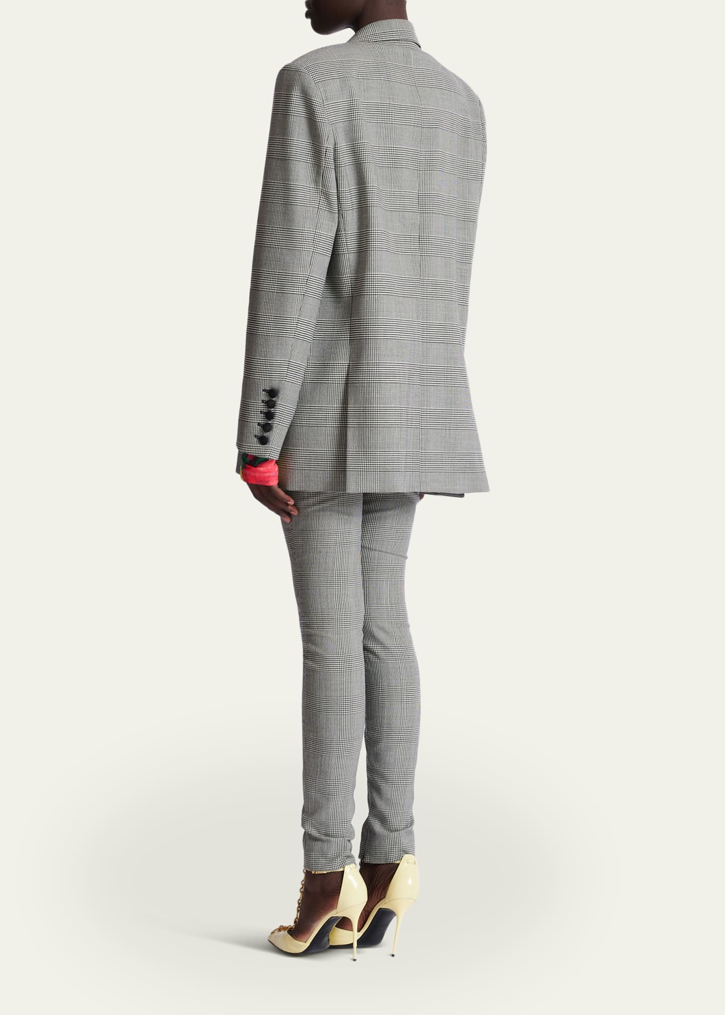 Balmain Prince Of Wales Double-Breasted Blazer Jacket - Bergdorf Goodman