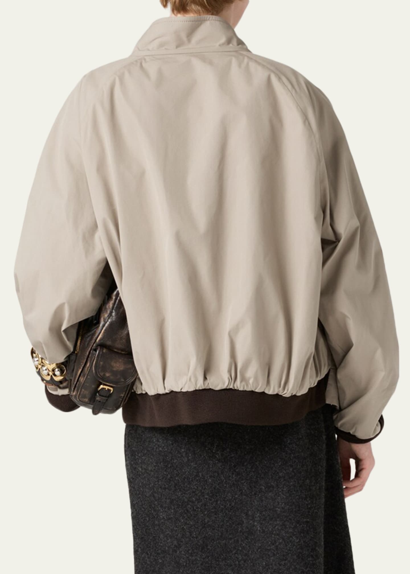 Miu Miu Reversible Houndstooth Zip Jacket - Bergdorf Goodman