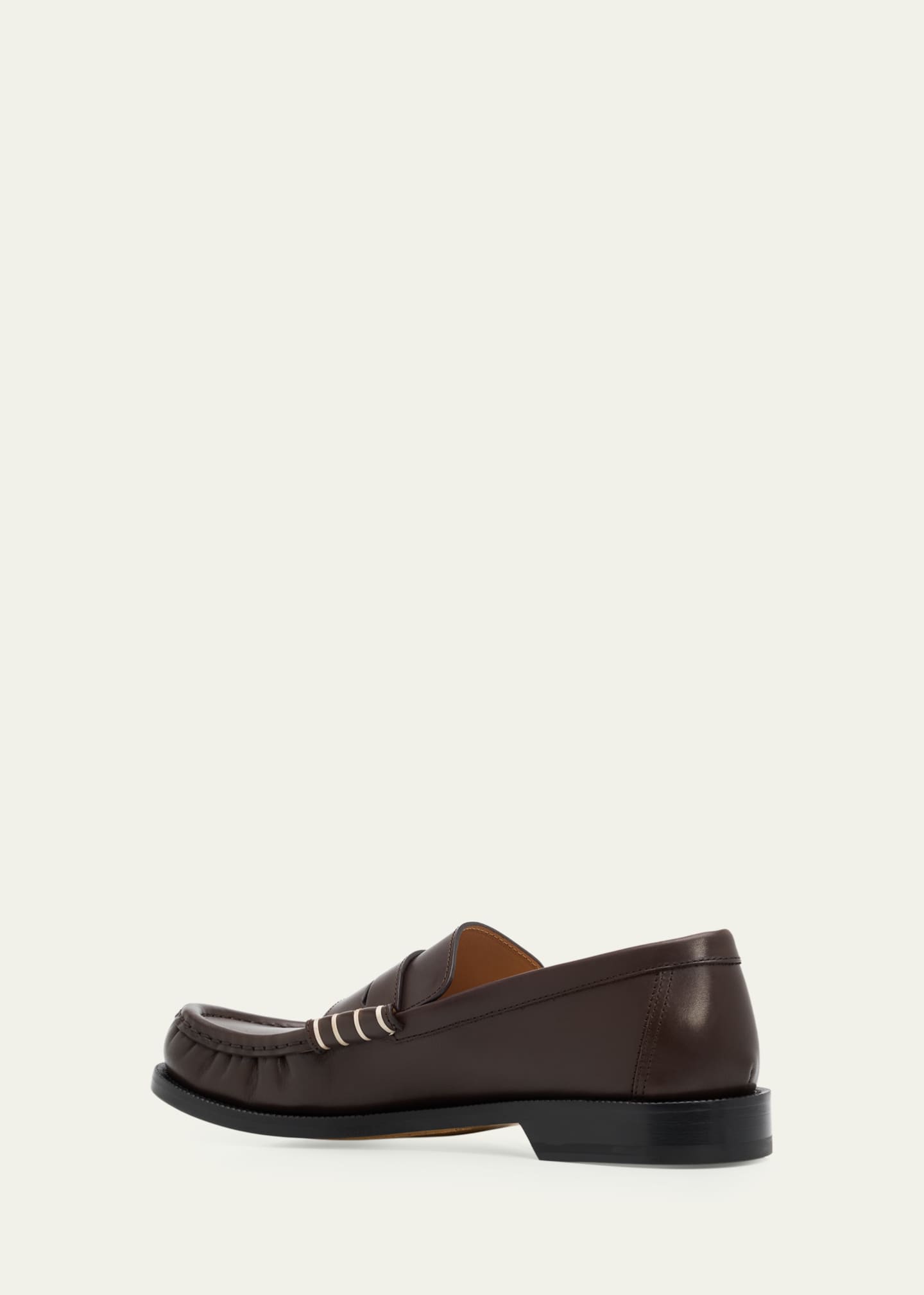 JW Anderson Men's Leather Moccasin-Toe Penny Loafers - Bergdorf Goodman