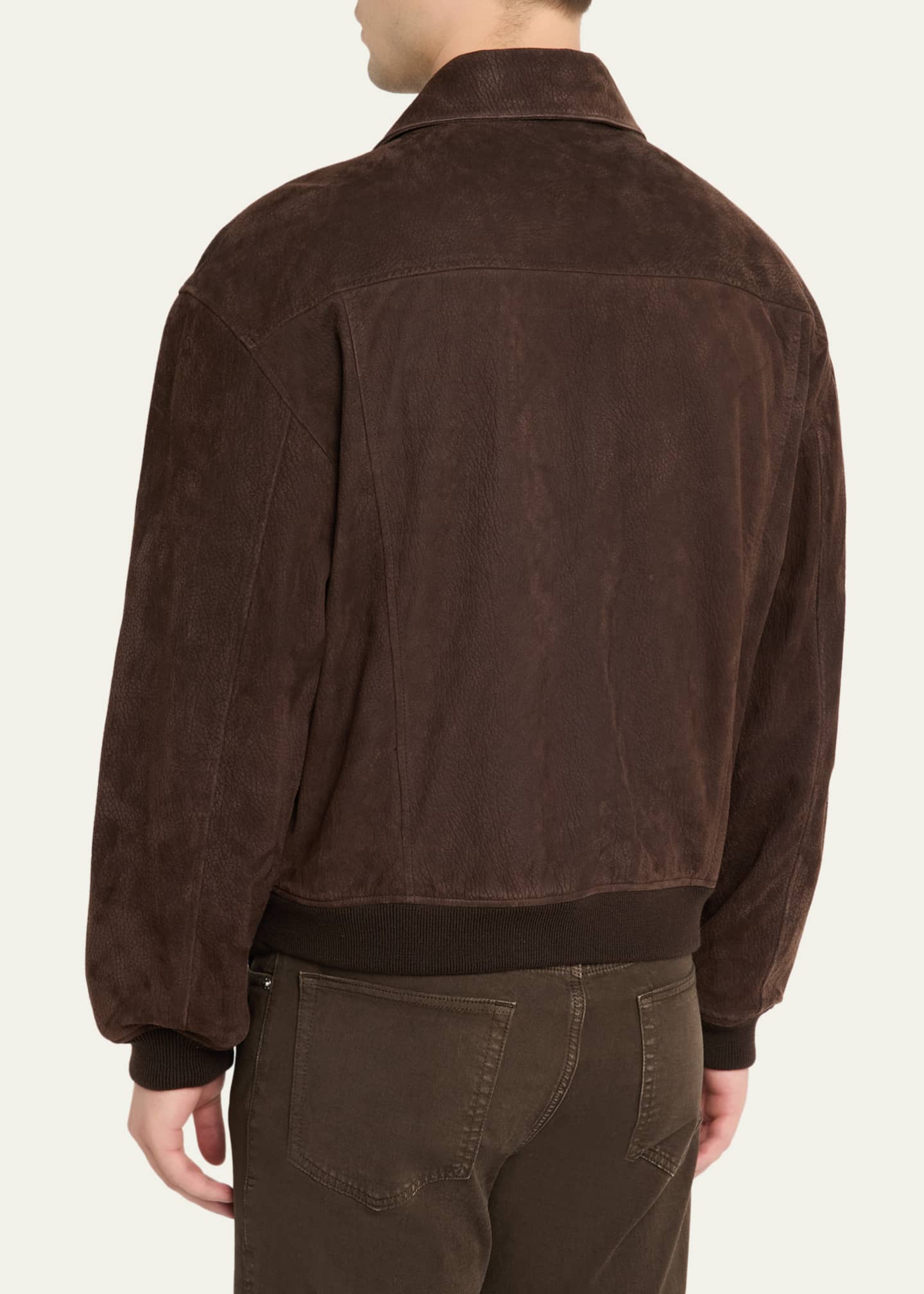 FRAME Men's Brown Leather Retro Jacket - Bergdorf Goodman