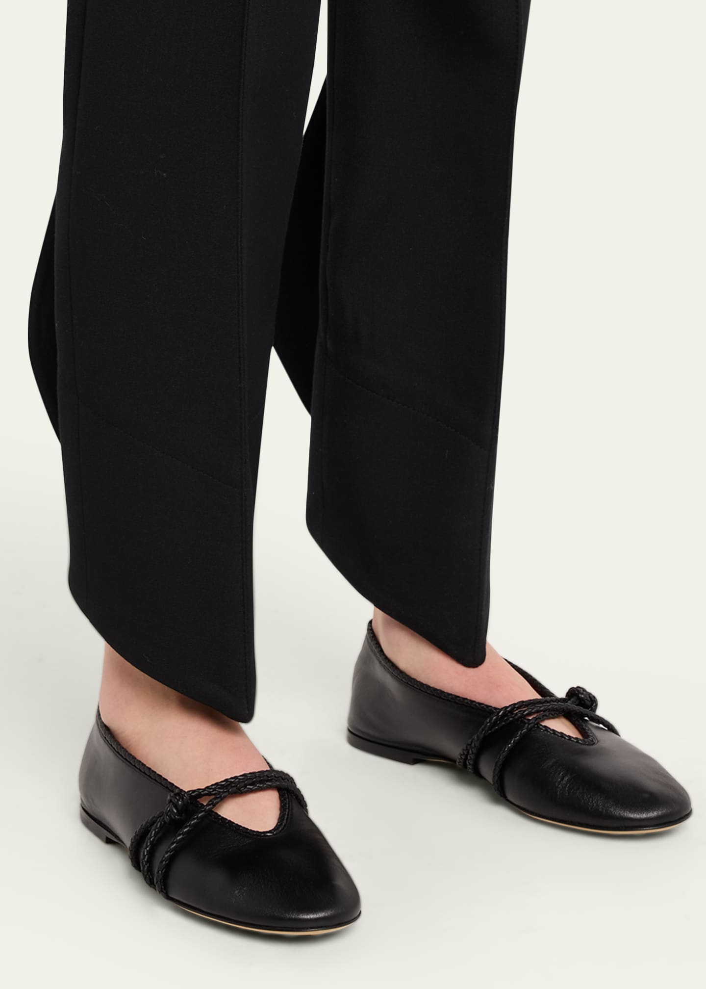 Bottega Veneta Lucia Lagoon Nappa Leather Ballerina Flats - Bergdorf ...