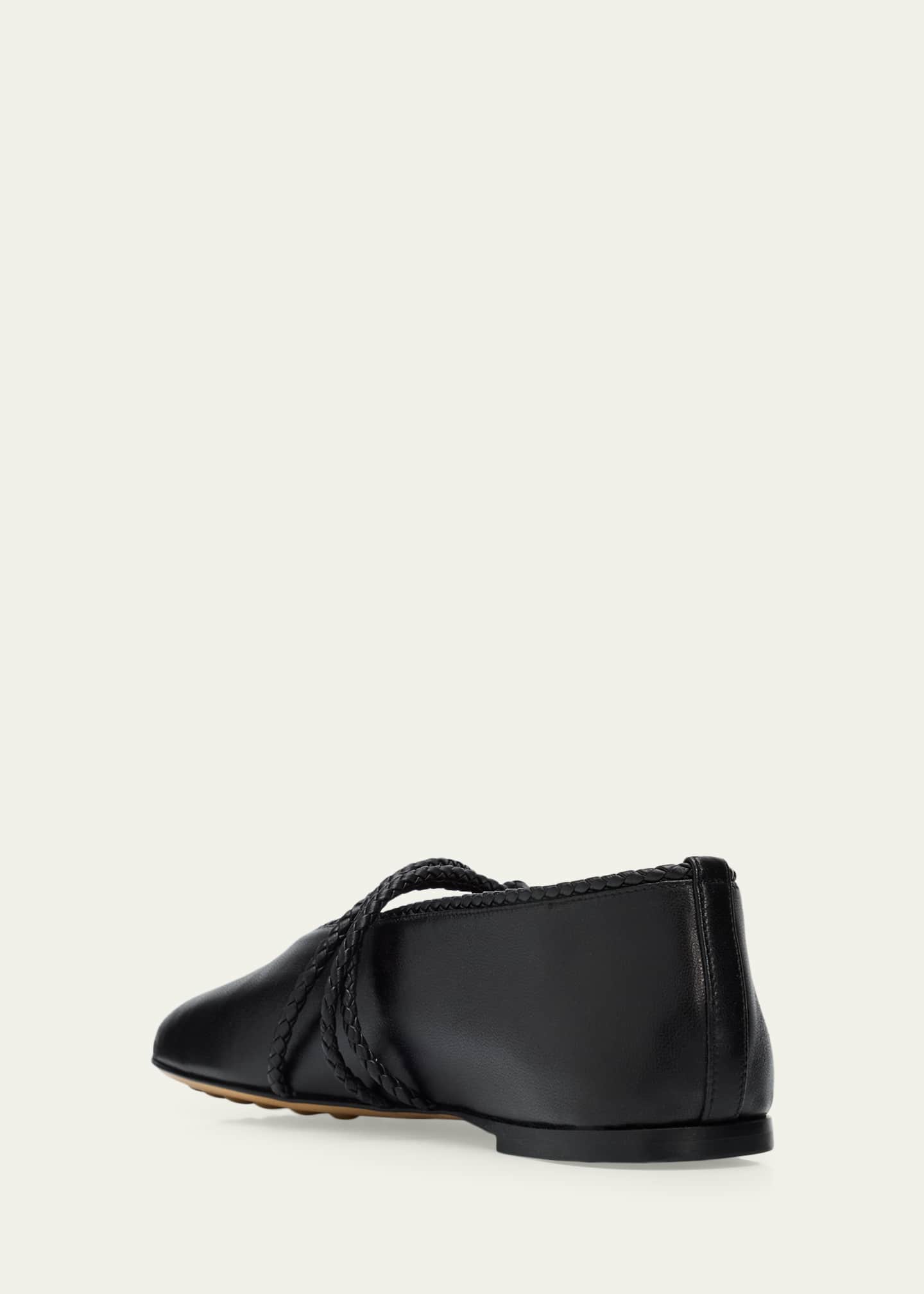 Bottega Veneta Lucia Lagoon Nappa Leather Ballerina Flats - Bergdorf ...
