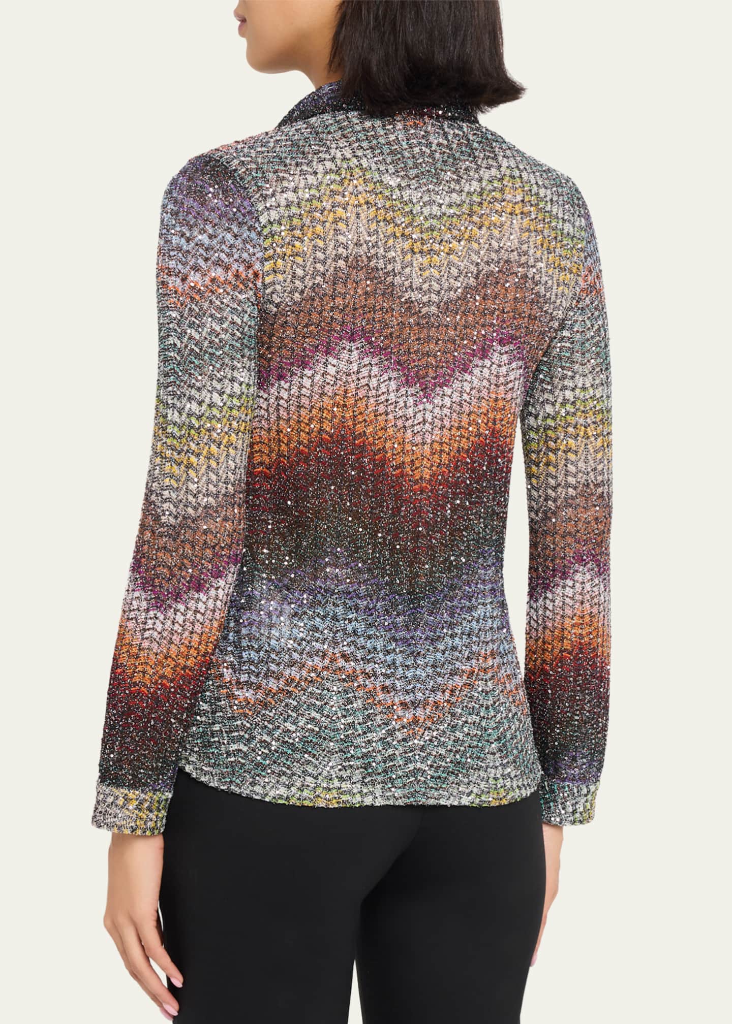 Missoni Sequined Wefted Loom Knit Button-Down Shirt - Bergdorf Goodman