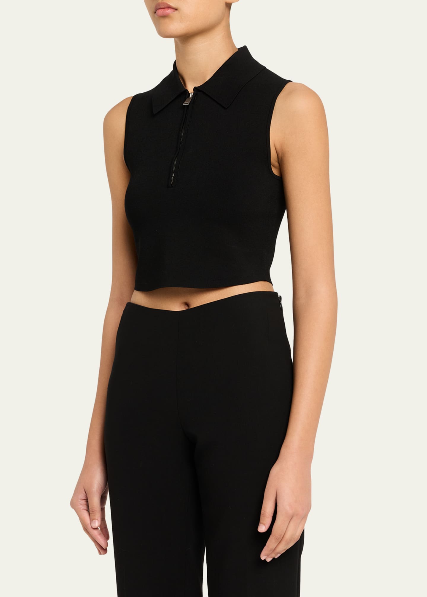 SIMKHAI Tatum Sleeveless Half-Zip Top - Bergdorf Goodman