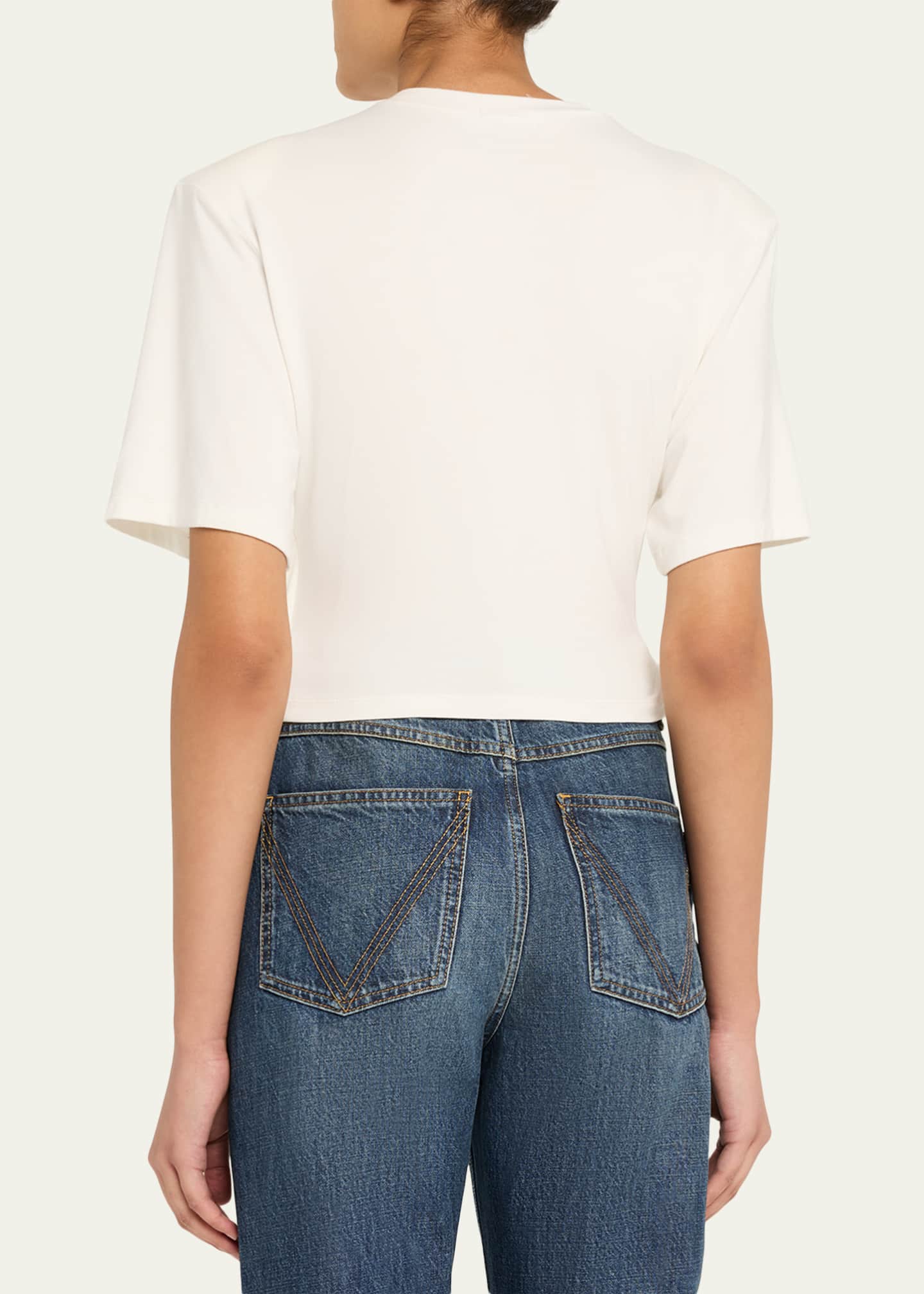 SIMKHAI Rowley Gathered Short-Sleeve Tee - Bergdorf Goodman