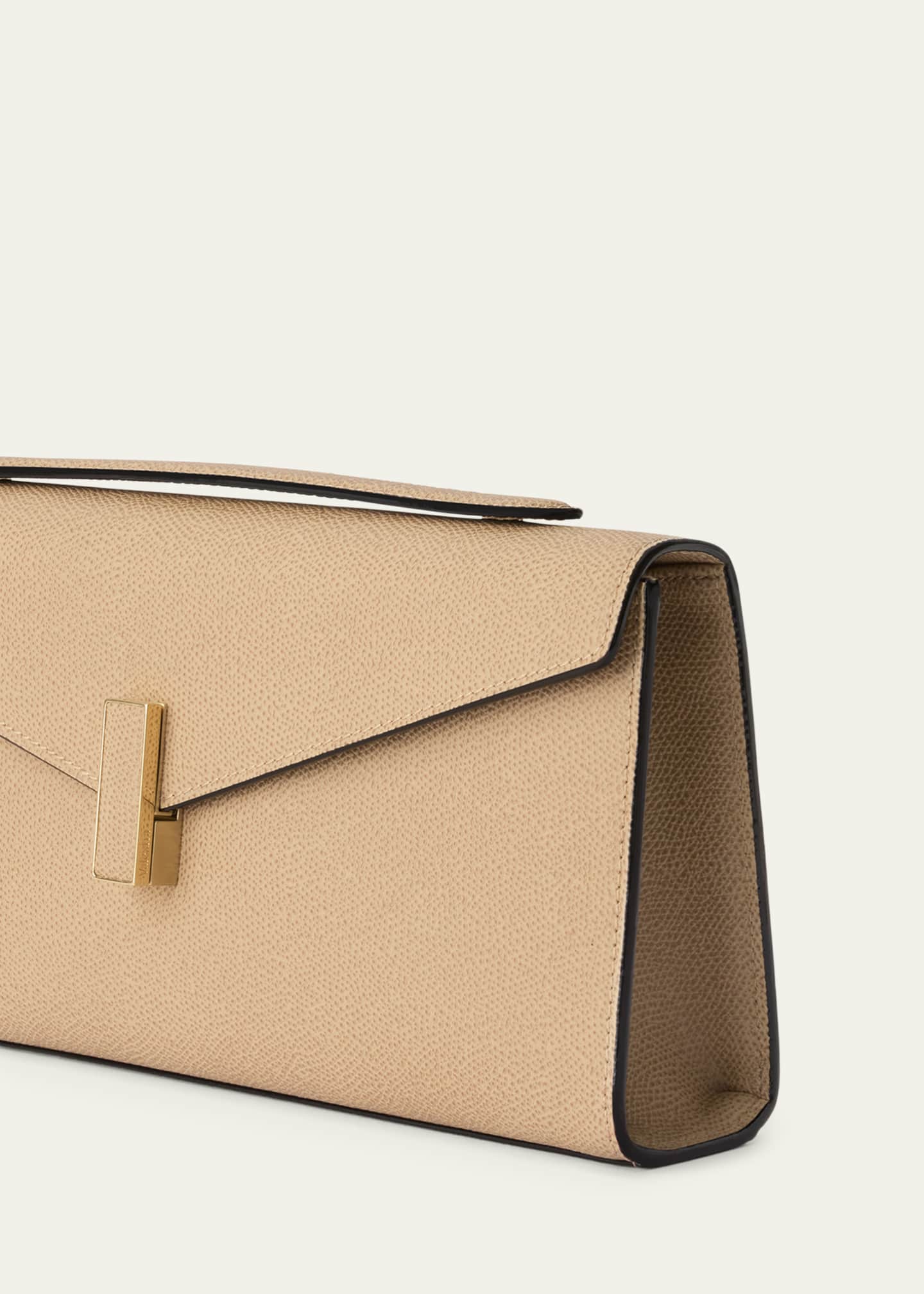 Valextra Iside Leather Clutch - Bergdorf Goodman