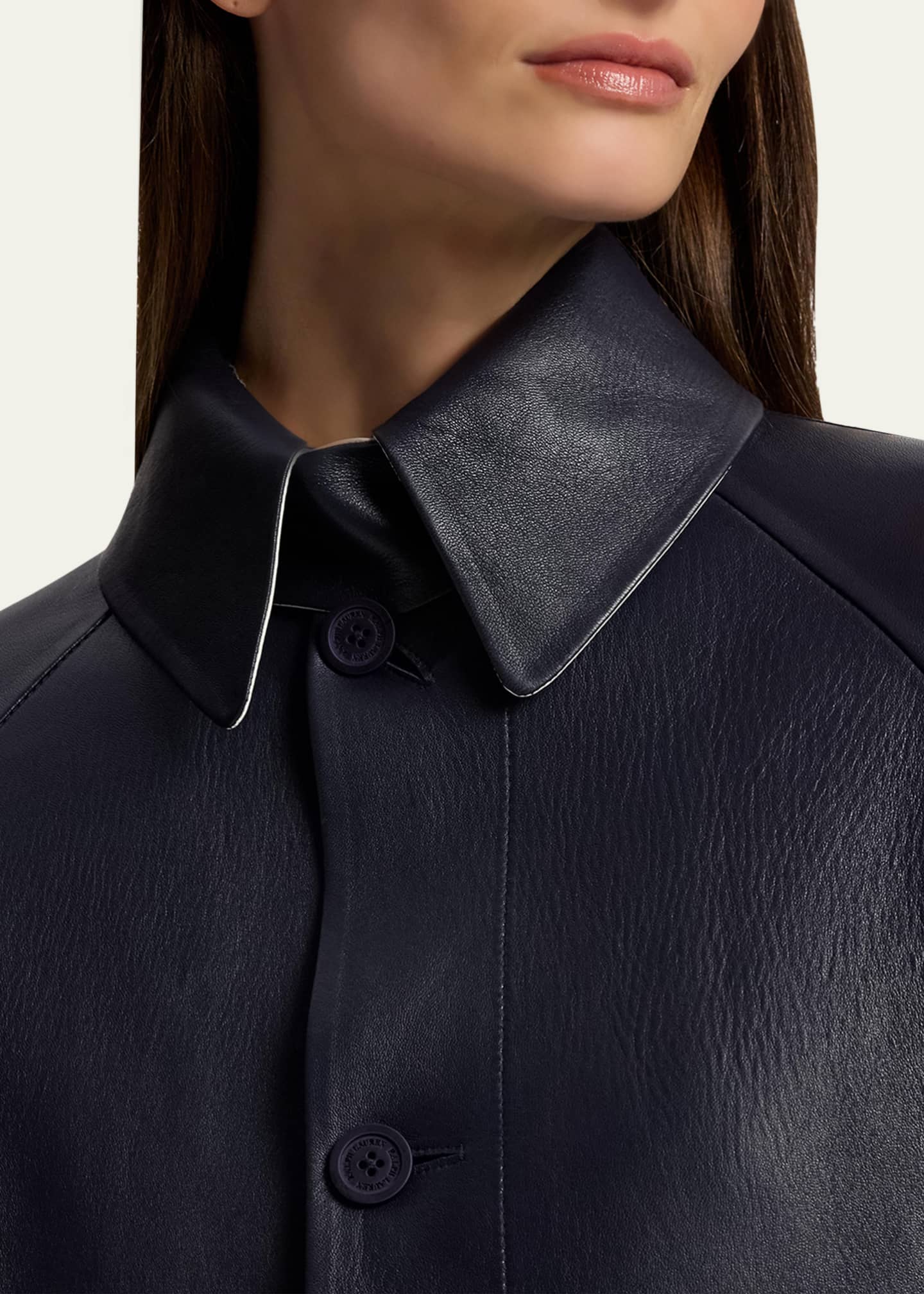 Ralph Lauren Collection Ottis Lambskin Balmacaan Coat - Bergdorf Goodman