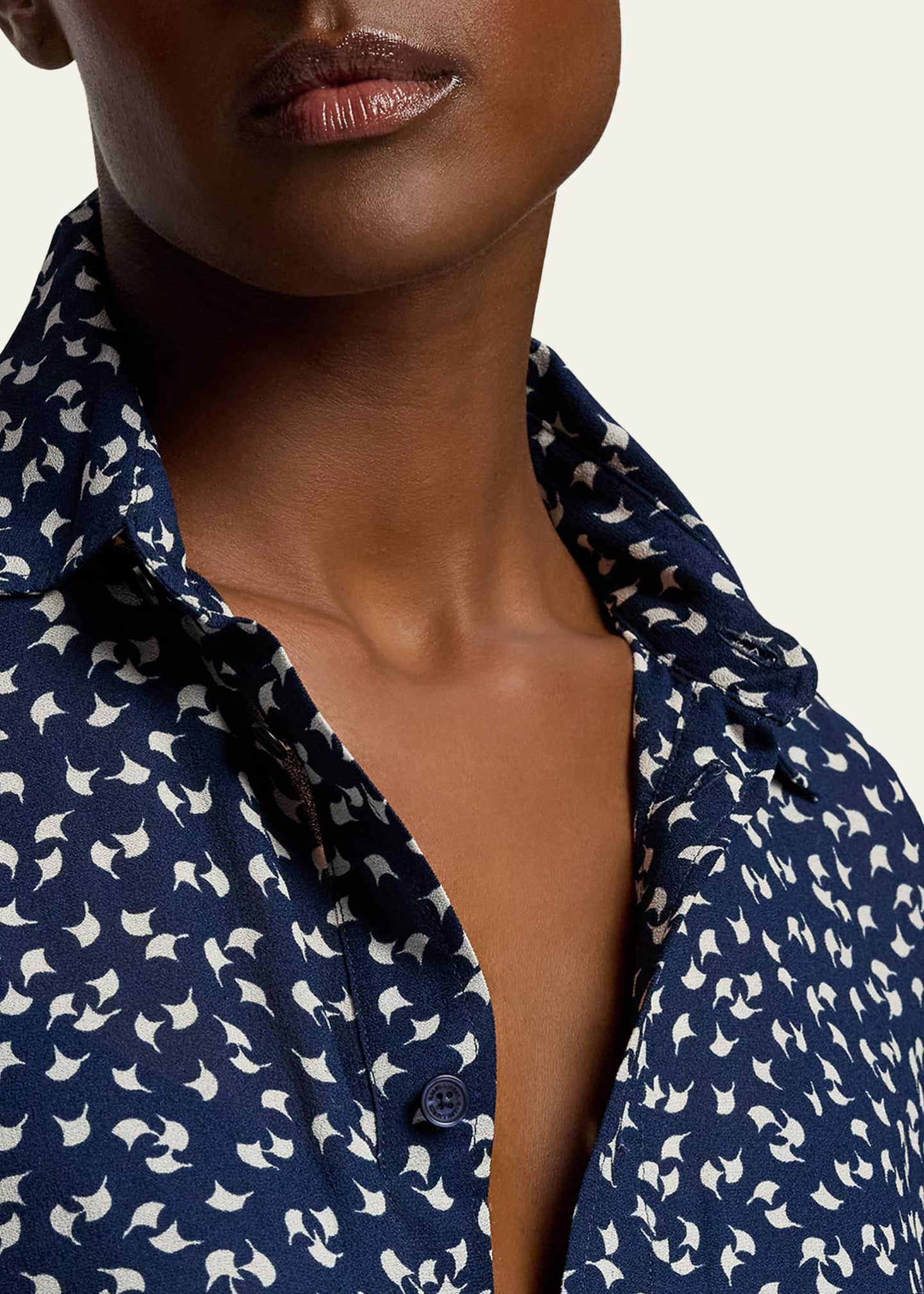 Ralph Lauren Collection Sura Geo-Print Georgette Day Dress - Bergdorf ...