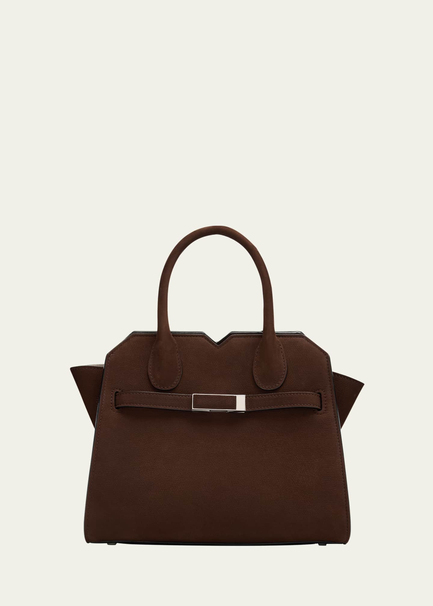 Valextra Milano Mini Millepunte Nubuck Top-Handle Bag - Bergdorf Goodman