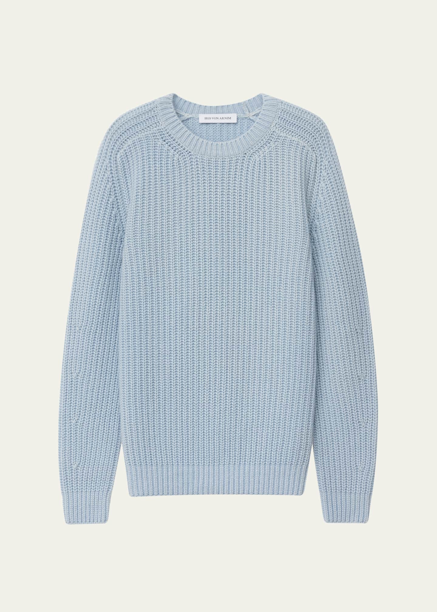 Iris Von Arnim Men's Stonewashed Cashmere Rib-Knit Crewneck Sweater ...