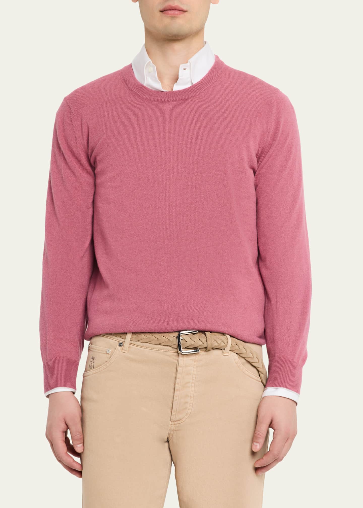 Brunello Cucinelli Men's Cashmere Knit Crewneck Sweater - Bergdorf Goodman