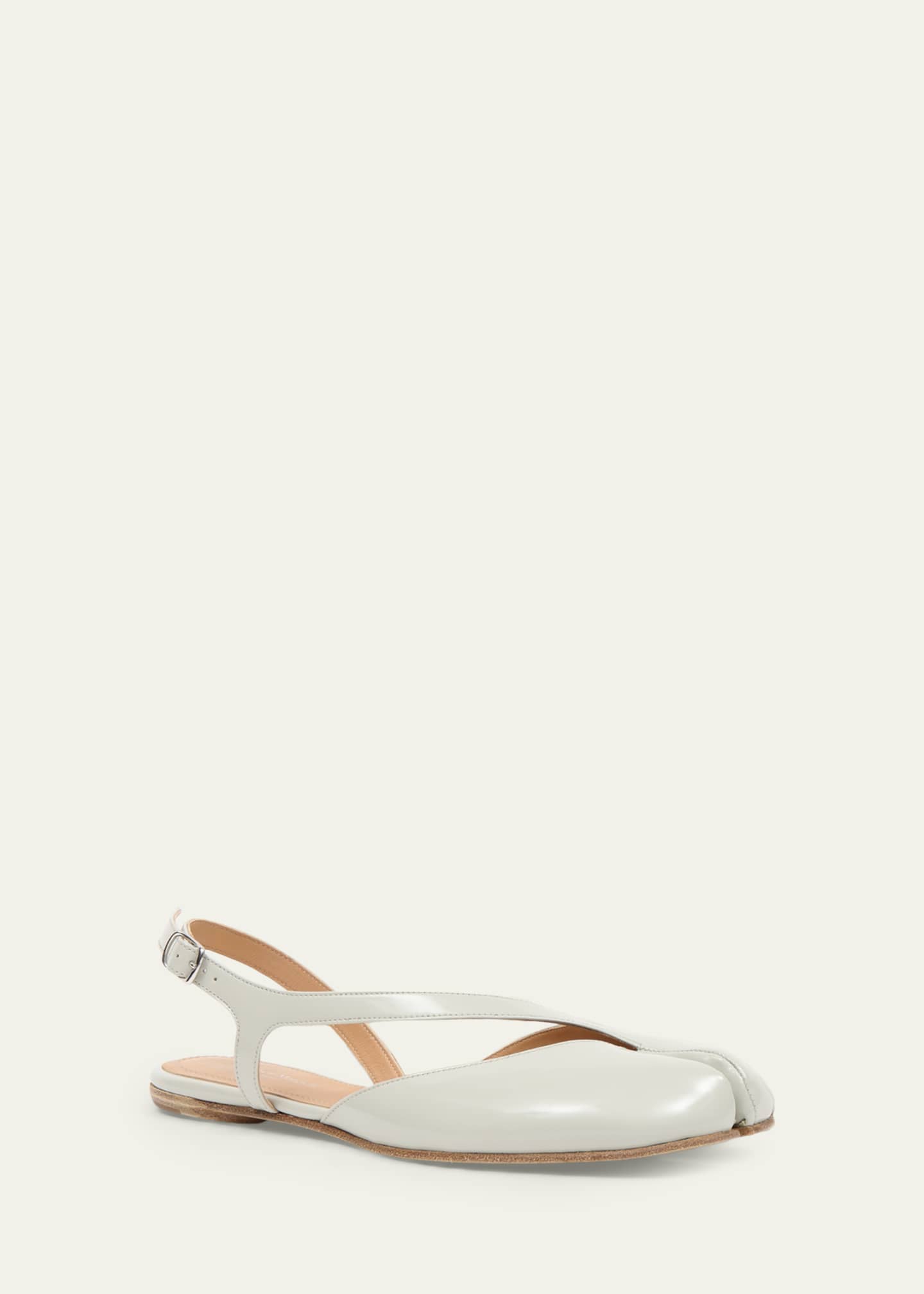 Maison Margiela Tabi Leather Split-Toe Slingback Flats - Bergdorf Goodman