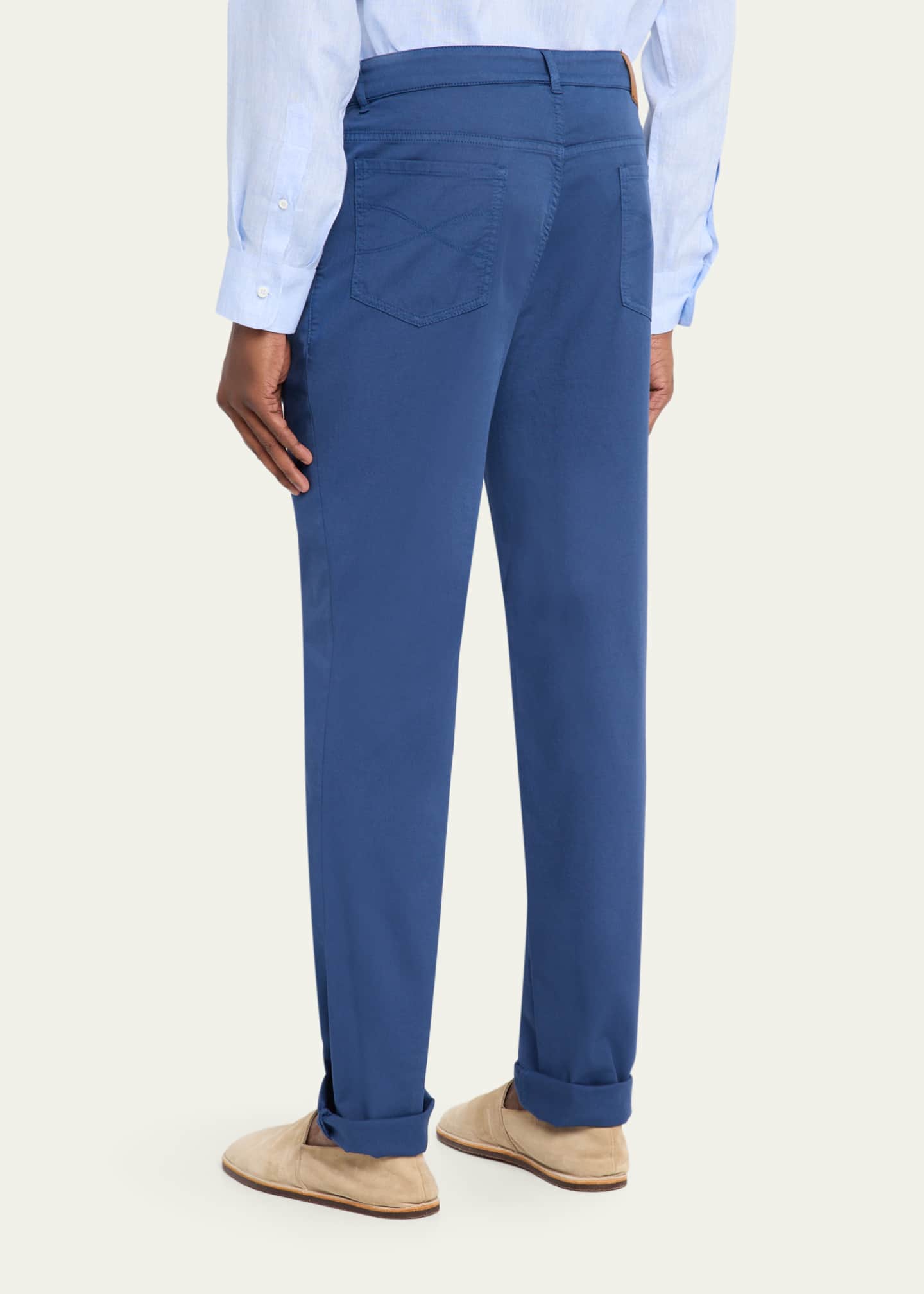 Brunello Cucinelli Men's Dyed Cotton Straight-Fit Five-Pocket Pants ...