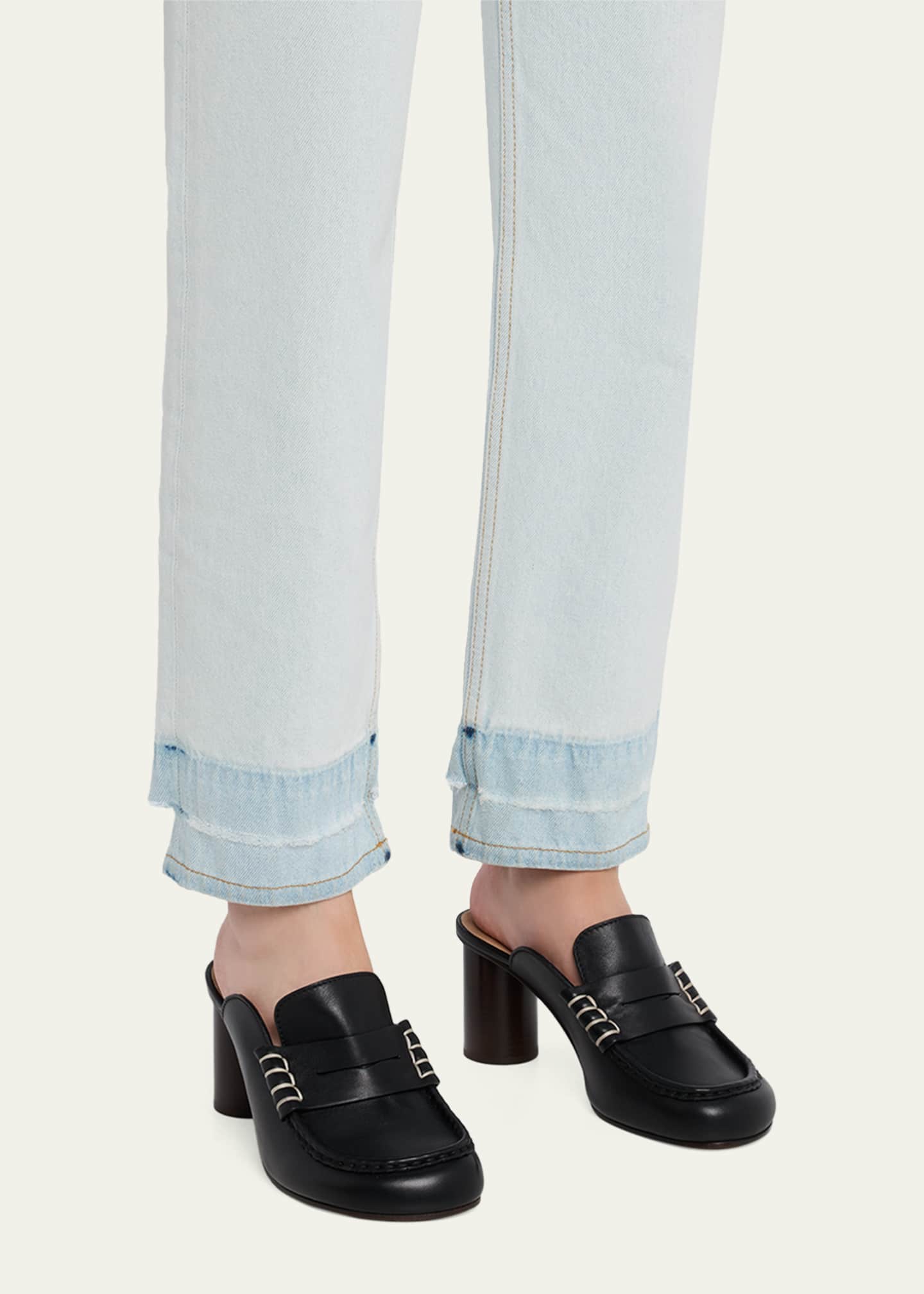 JW Anderson 70mm Suede Loafer Mules - Bergdorf Goodman