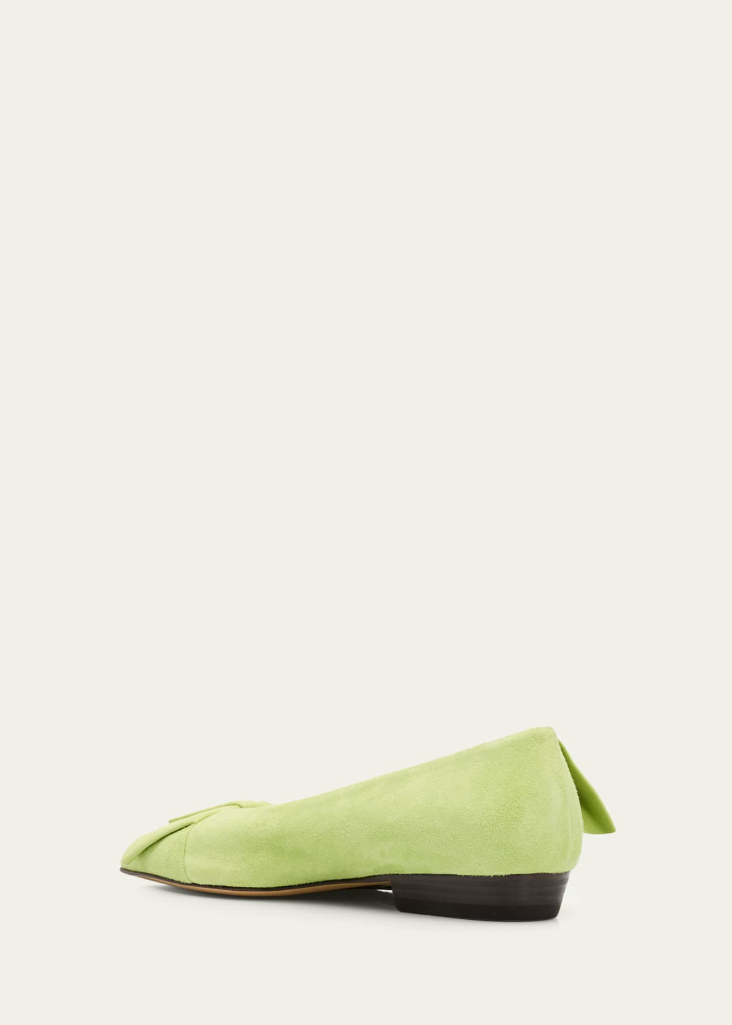 JW Anderson Suede Ruffle Ballerina Flats - Bergdorf Goodman