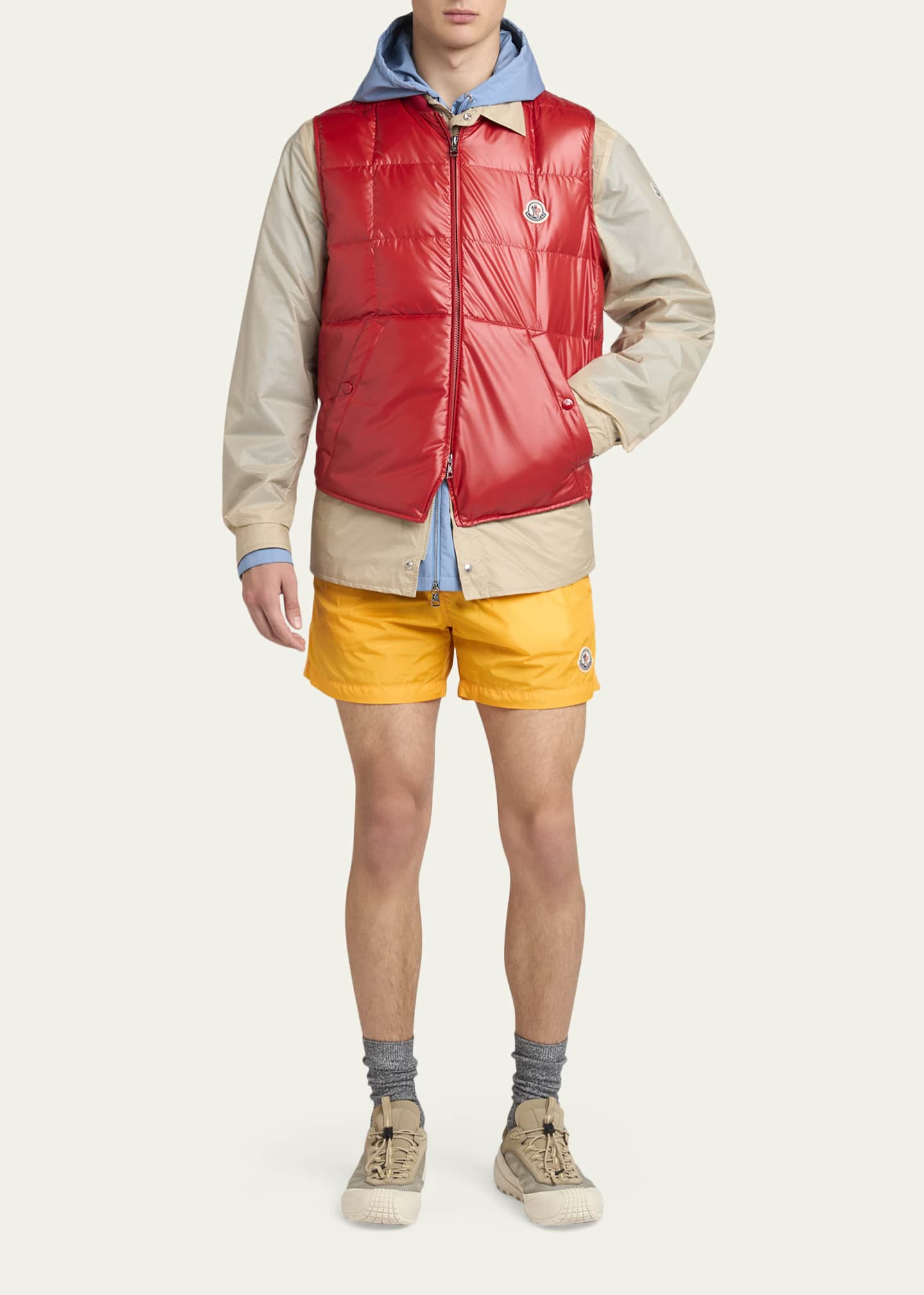 Moncler Men's Nylon Snap-Front Shirt Jacket - Bergdorf Goodman