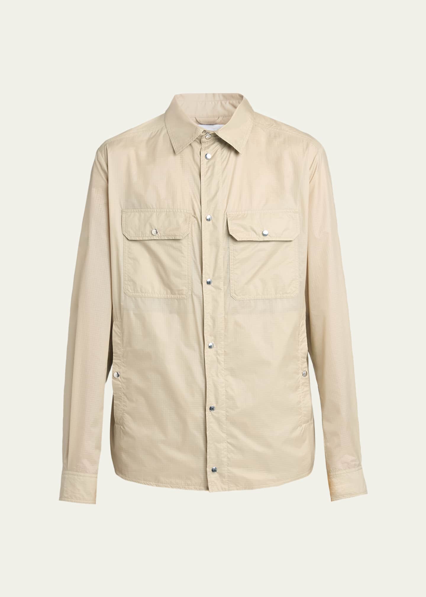 Moncler Men's Nylon Snap-Front Shirt Jacket - Bergdorf Goodman