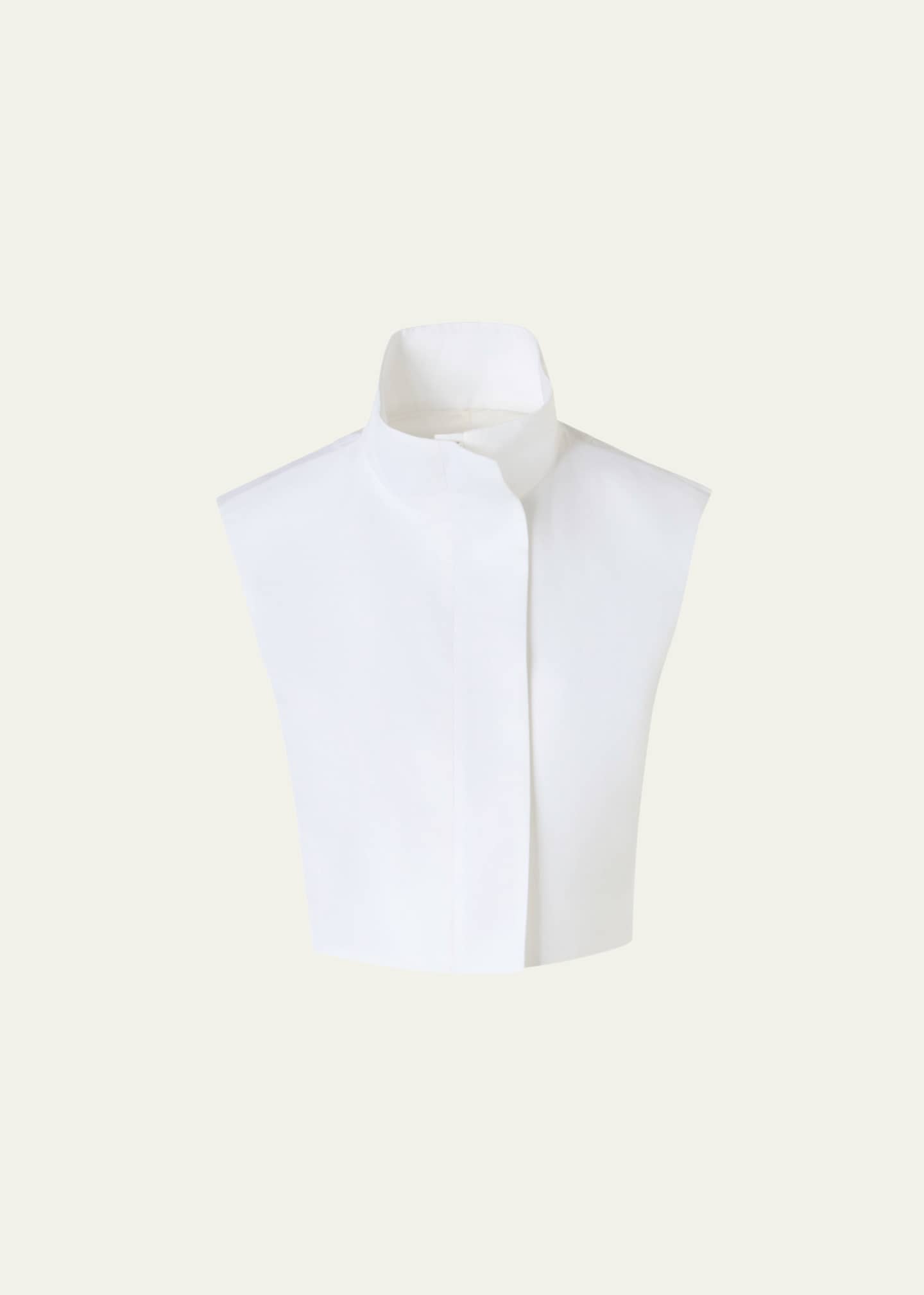 Akris Hester Short Stand-Collar Cotton Gilet - Bergdorf Goodman
