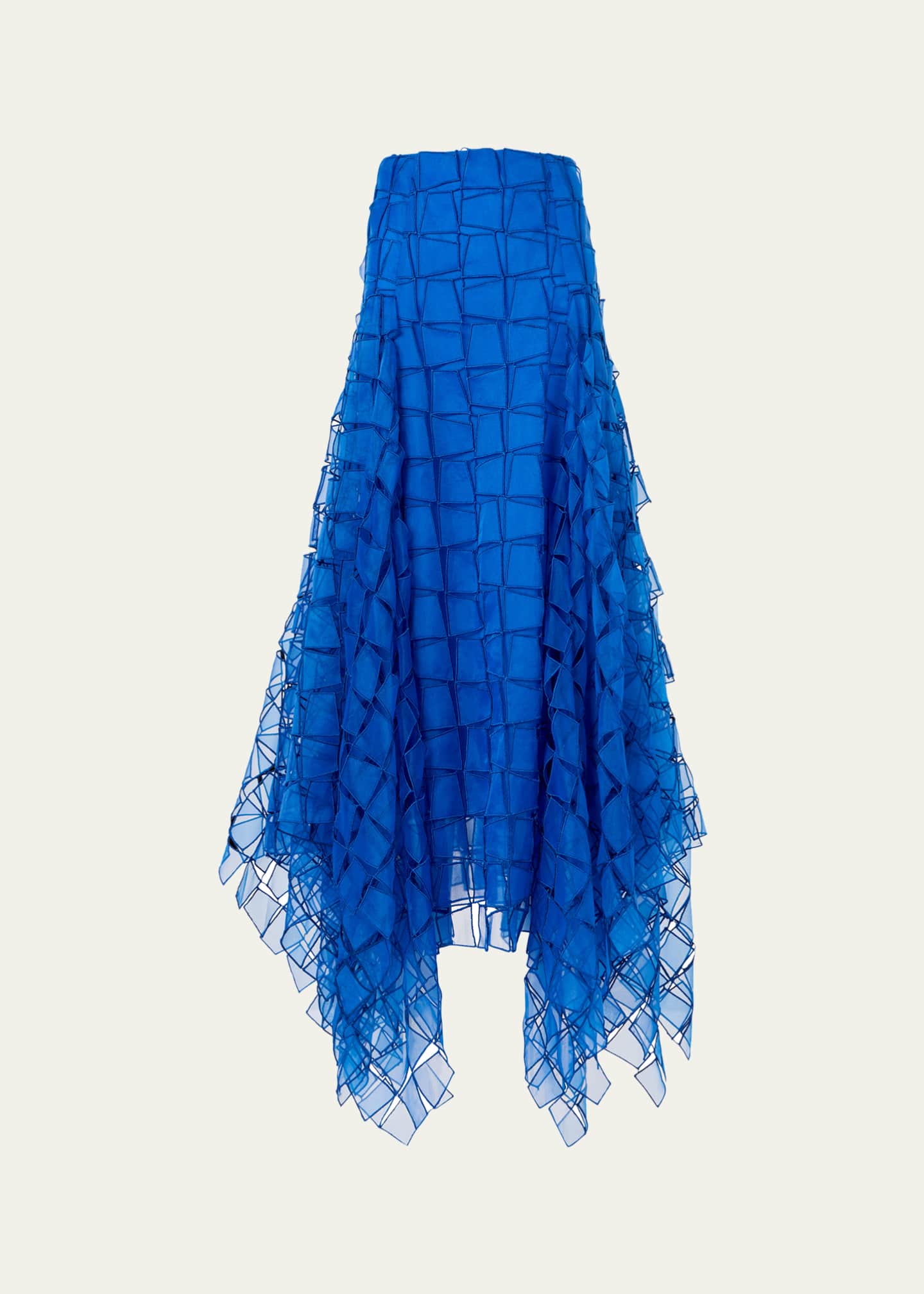 Akris Embroidered Organza Maxi Handkerchief Skirt - Bergdorf Goodman