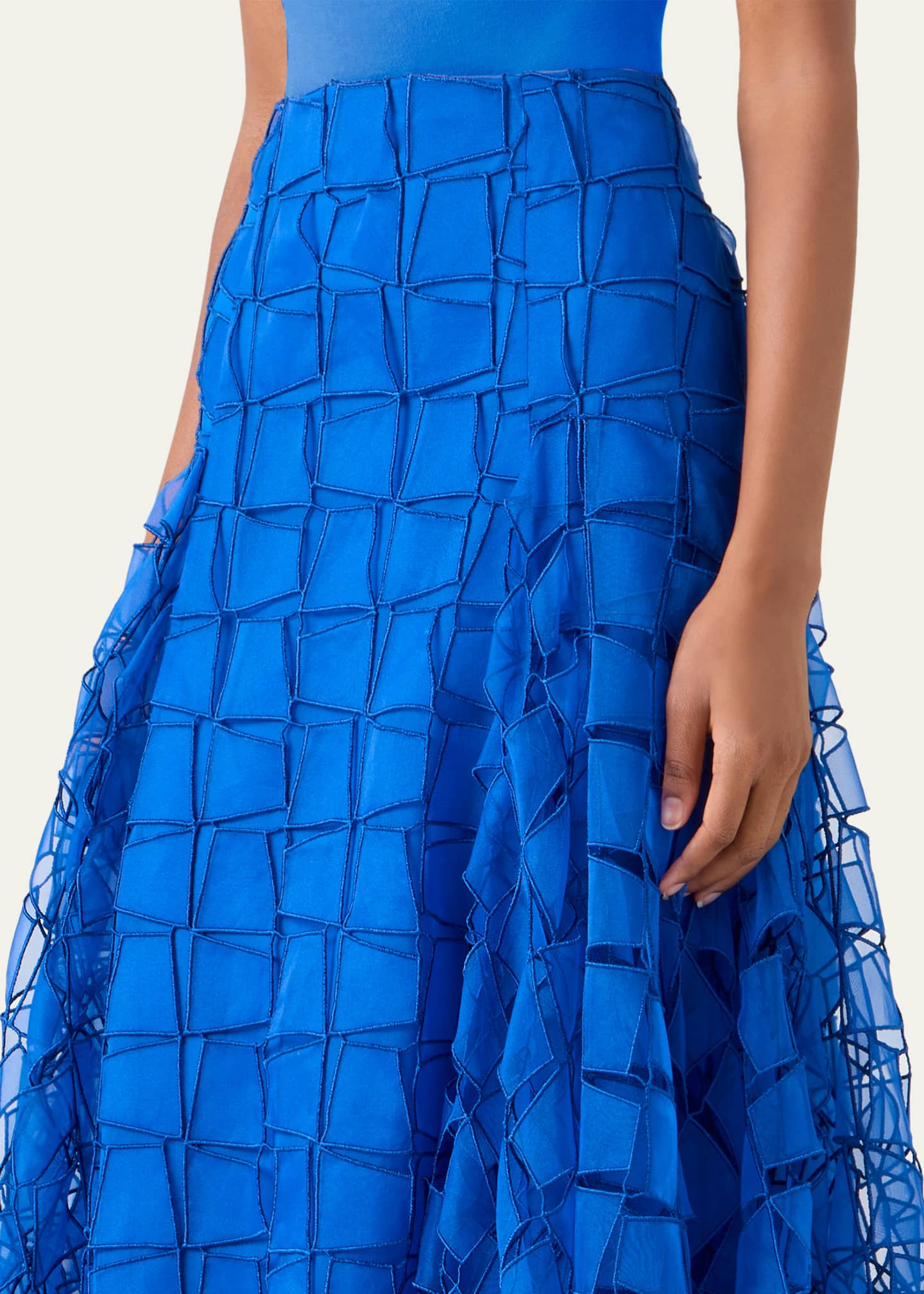 Akris Embroidered Organza Maxi Handkerchief Skirt - Bergdorf Goodman