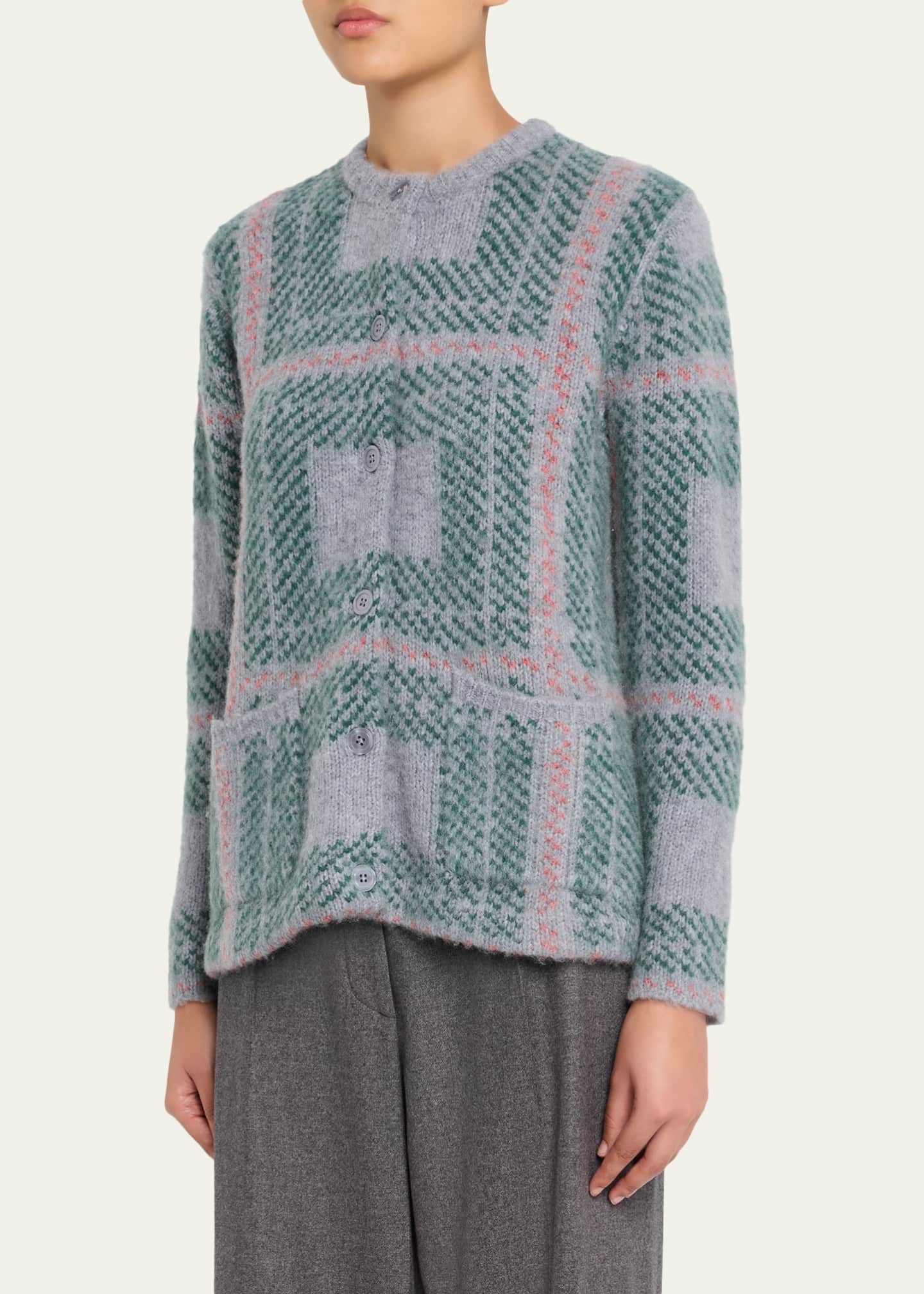 Kule The Egon Tartan Cardigan - Bergdorf Goodman