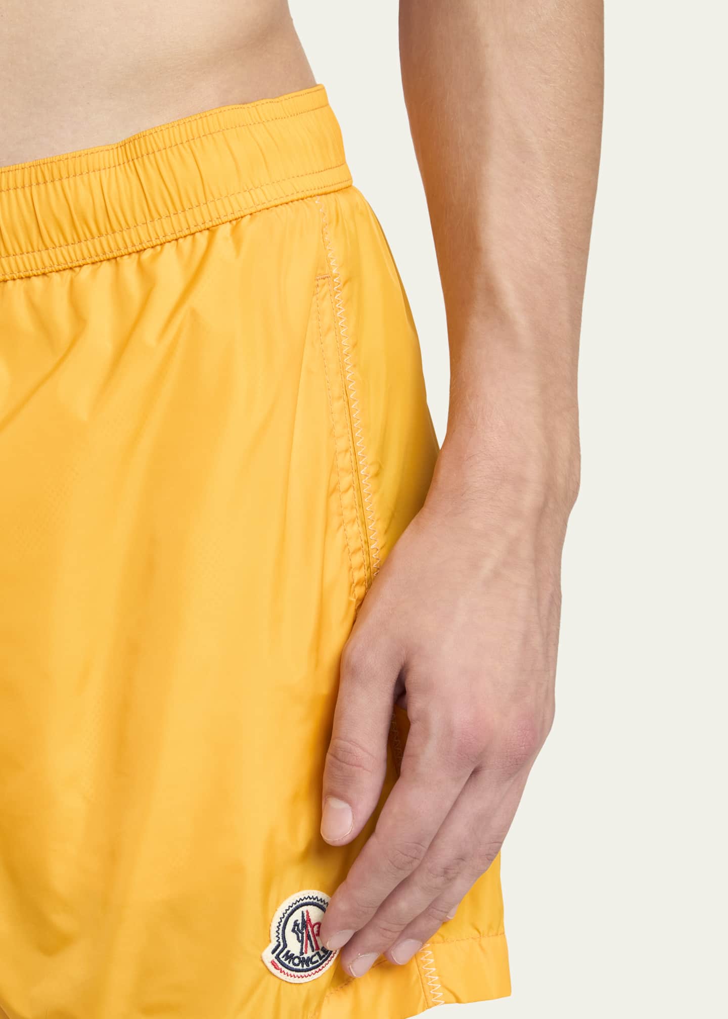Moncler Men's Nylon Logo Swim Trunks - Bergdorf Goodman