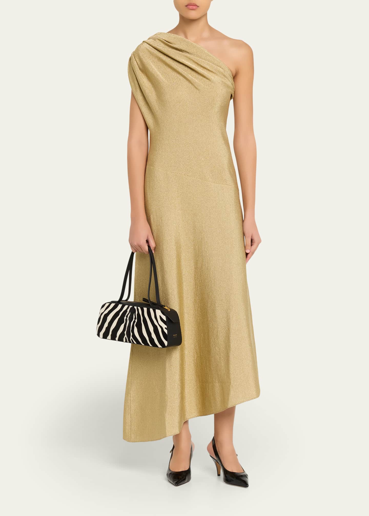 Khaite Simona Zebra-Print Calf Hair Shoulder Bag - Bergdorf Goodman