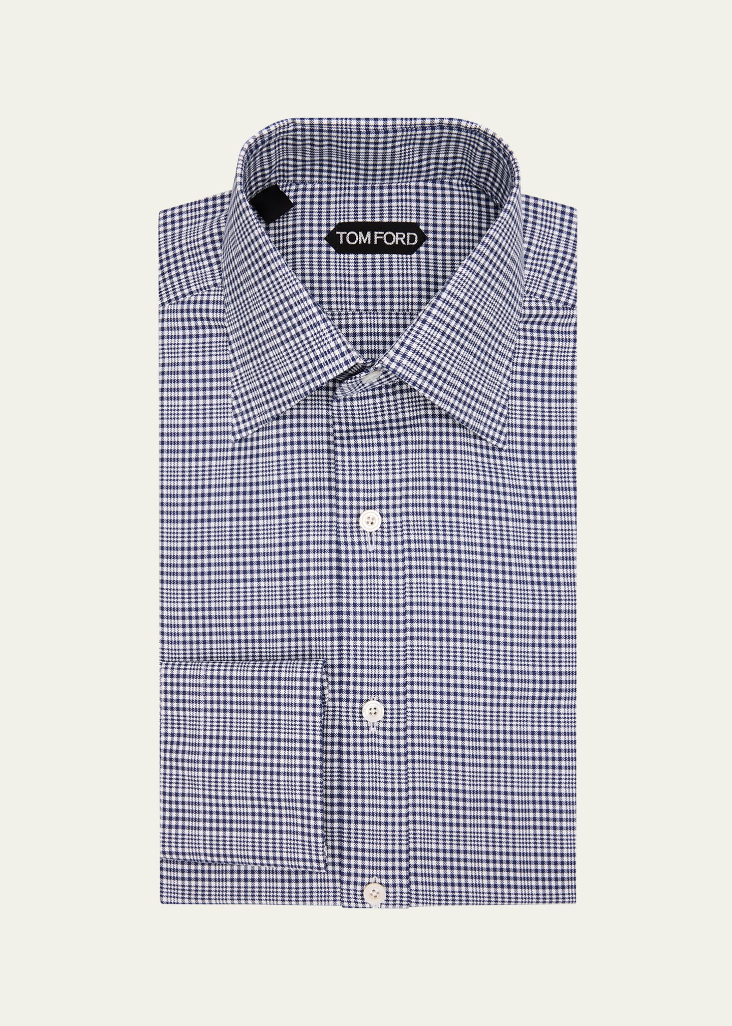 TOM FORD Men's Mutli-Check Cotton Dress Shirt - Bergdorf Goodman