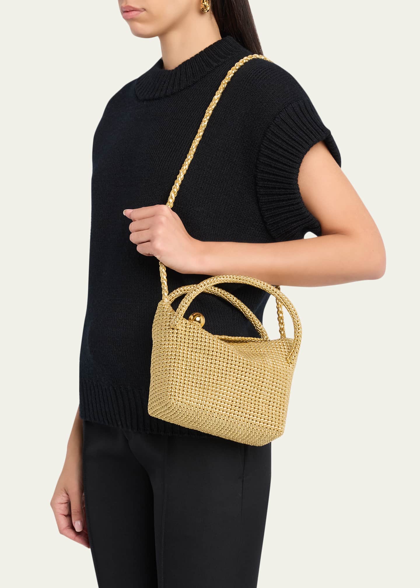 Bottega Veneta Tosca Intreccio Leather Mini Top-Handle Bag - Bergdorf ...
