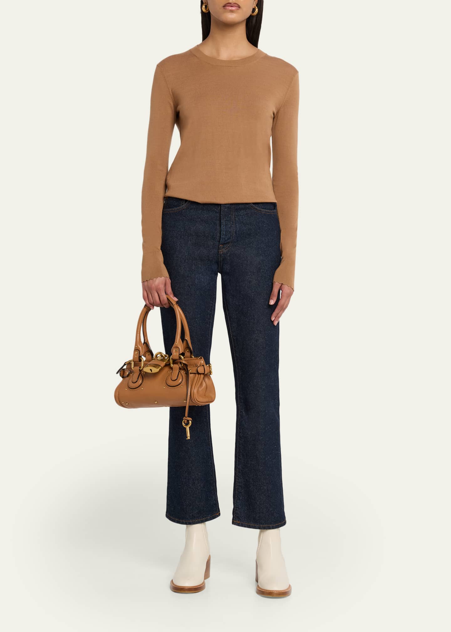 Chloe Small Paddington Padlock Shoulder Bag in Leather - Bergdorf Goodman