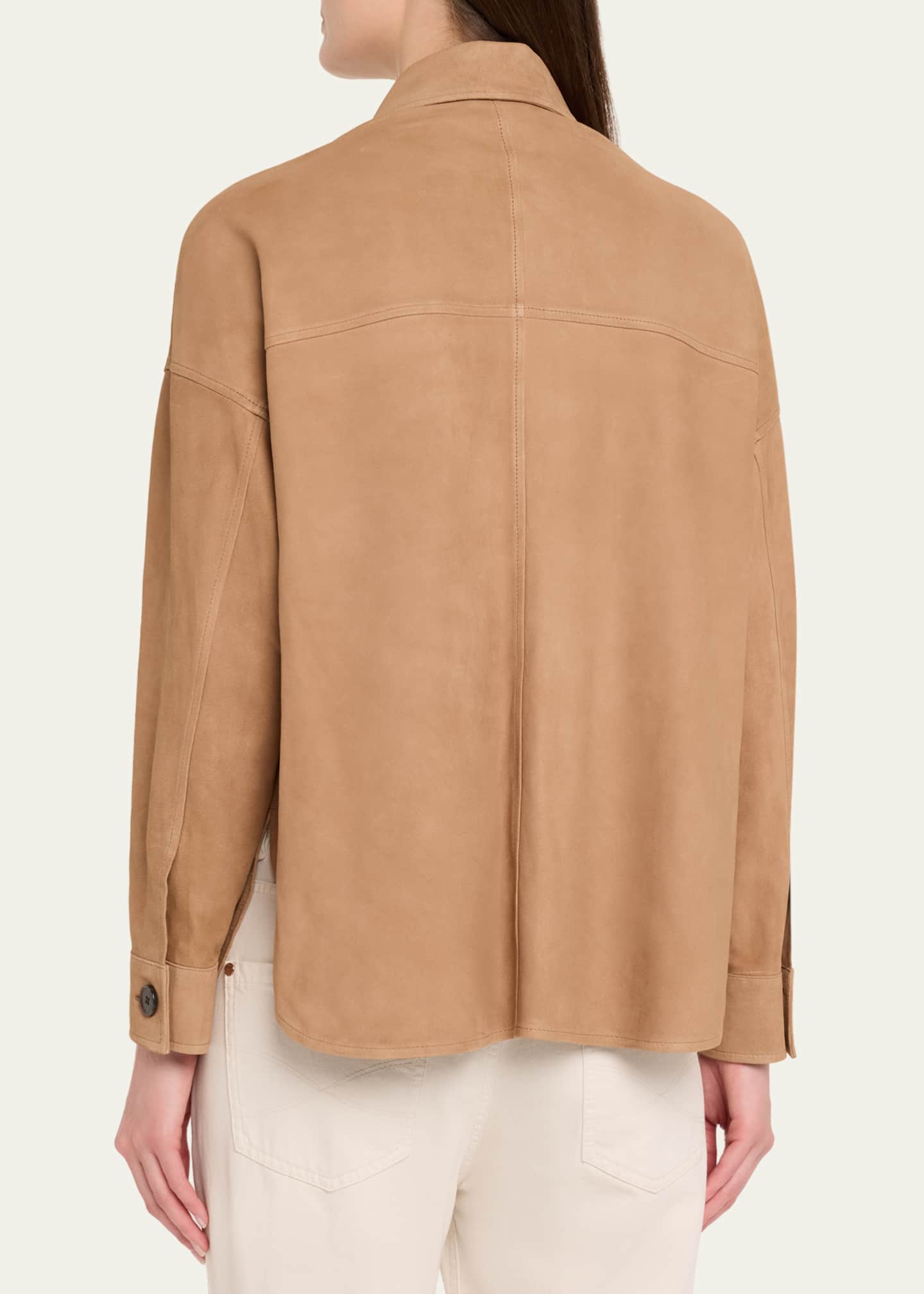Arma Kaylee Button-Down Lambskin Suede Jacket - Bergdorf Goodman