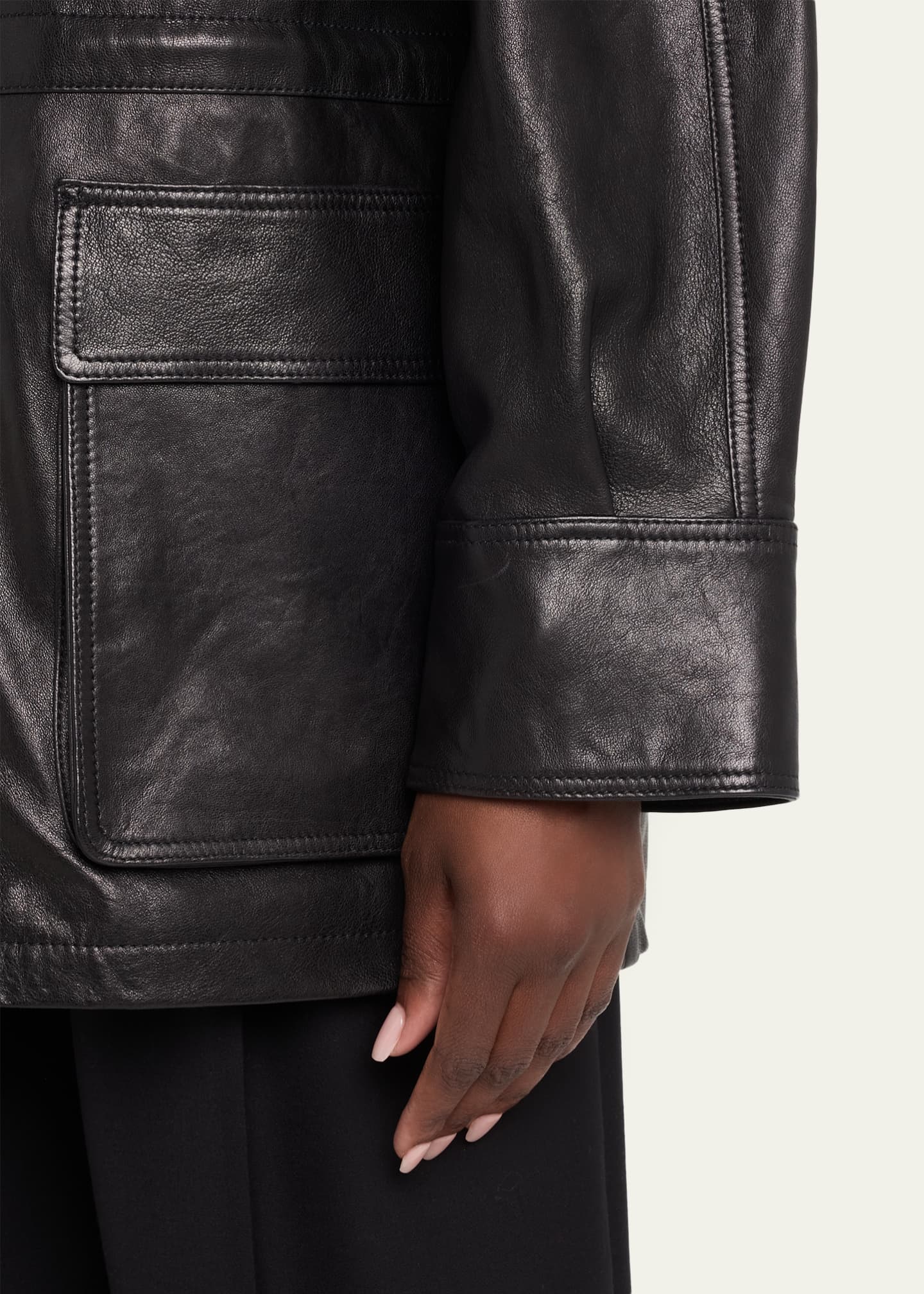 Arma Maeve Lambskin Leather Jacket - Bergdorf Goodman