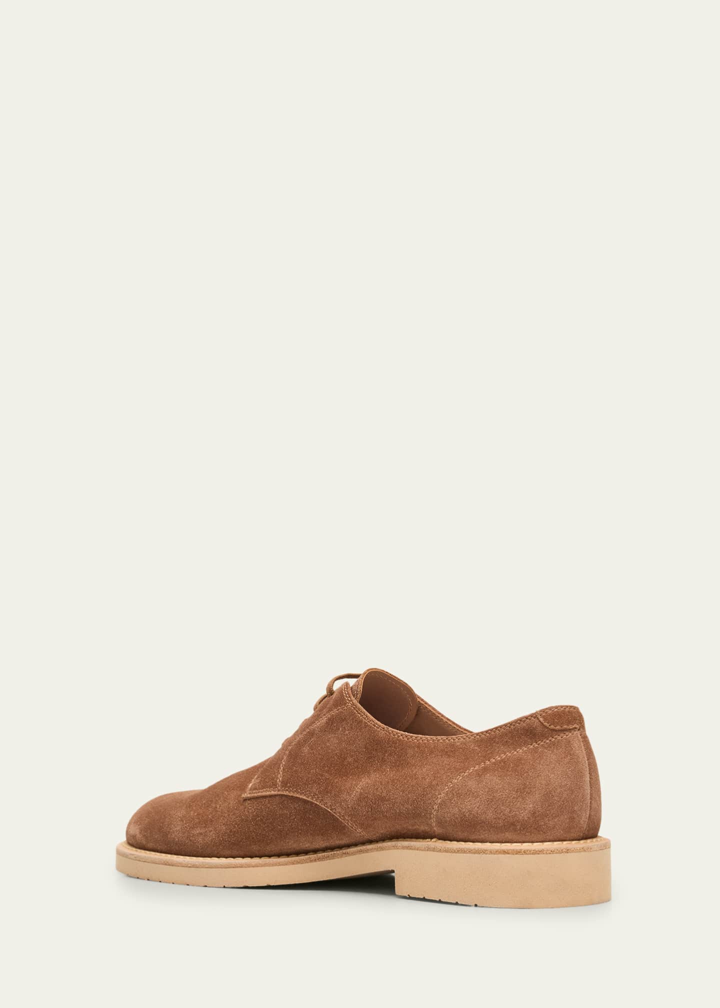Brunello Cucinelli Men's Suede Tonal-Sole Derby Shoes - Bergdorf Goodman