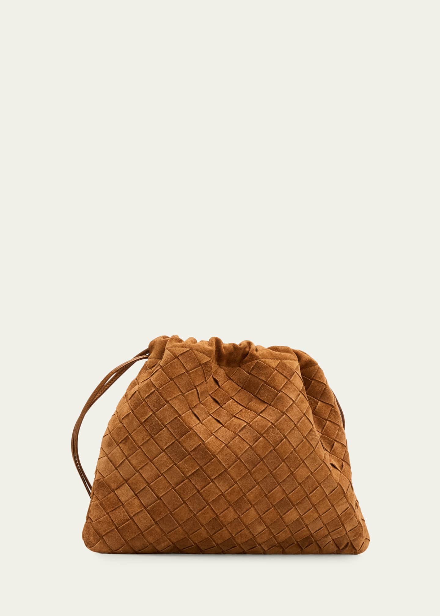Bottega Veneta Suede Drawstring Pouch Clutch Bag - Bergdorf Goodman