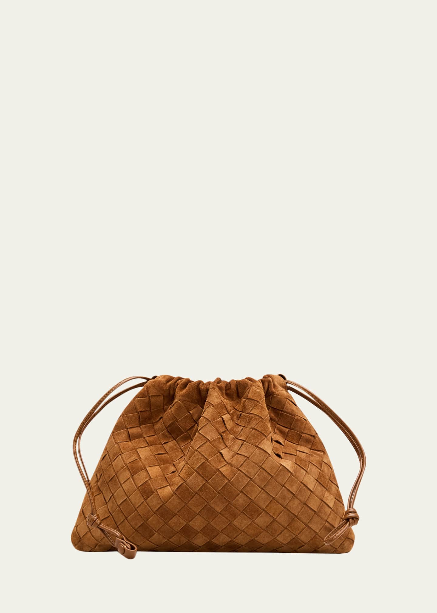 Bottega Veneta Suede Drawstring Pouch Clutch Bag - Bergdorf Goodman