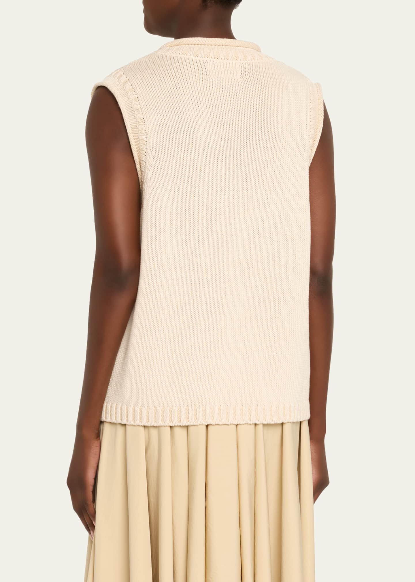 Loulou De Saison Effy Roll-Neck Boxy Sweater Vest - Bergdorf Goodman
