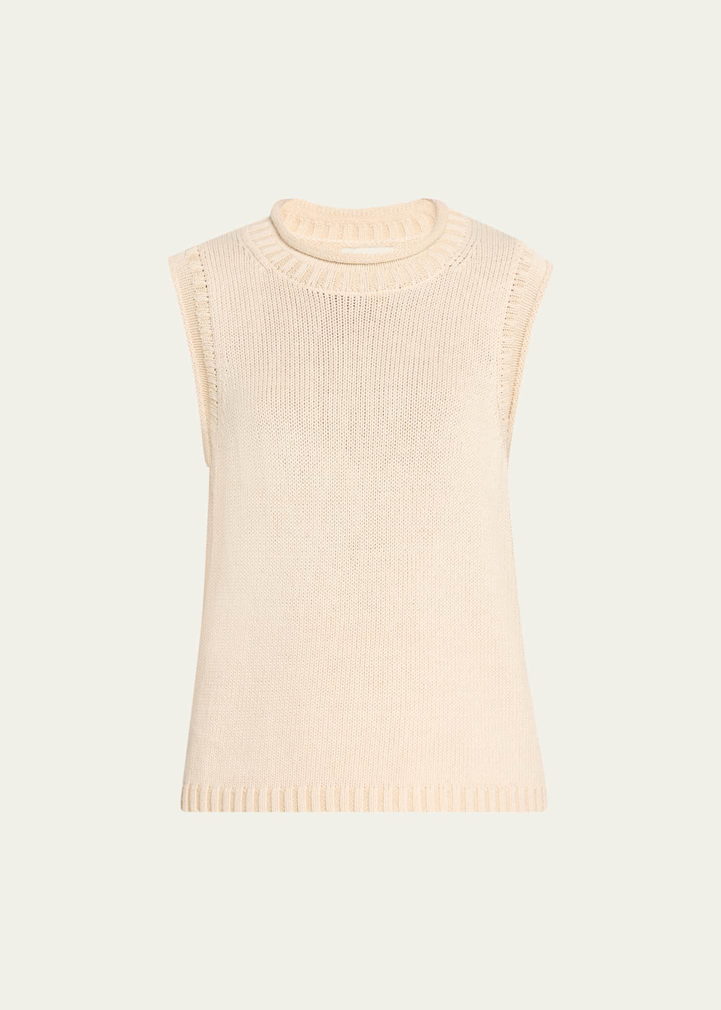 Loulou De Saison Effy Roll-Neck Boxy Sweater Vest - Bergdorf Goodman