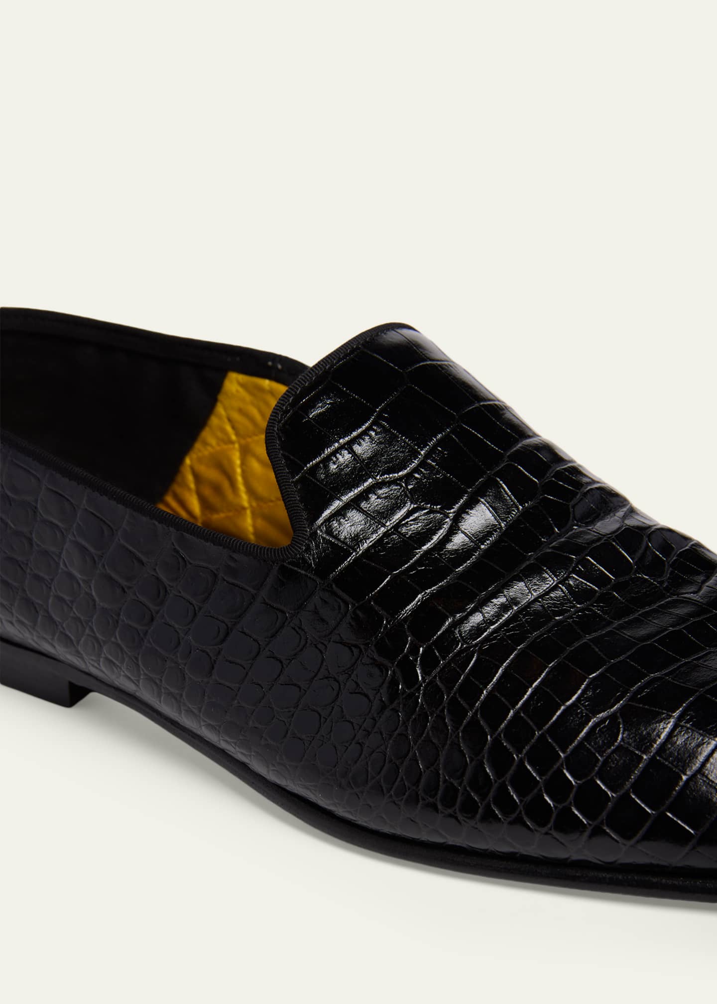 TOM FORD Men's Steven Croc-Effect Leather Slipper Loafers - Bergdorf ...