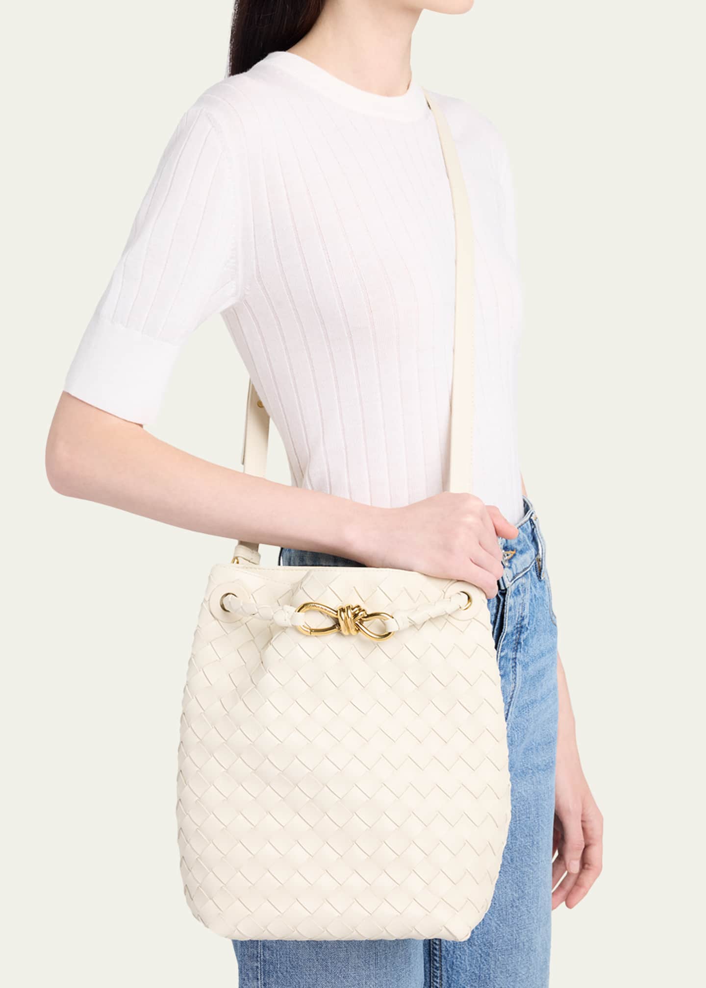 Bottega Veneta Nappa Leather Crossbody Bucket Bag - Bergdorf Goodman