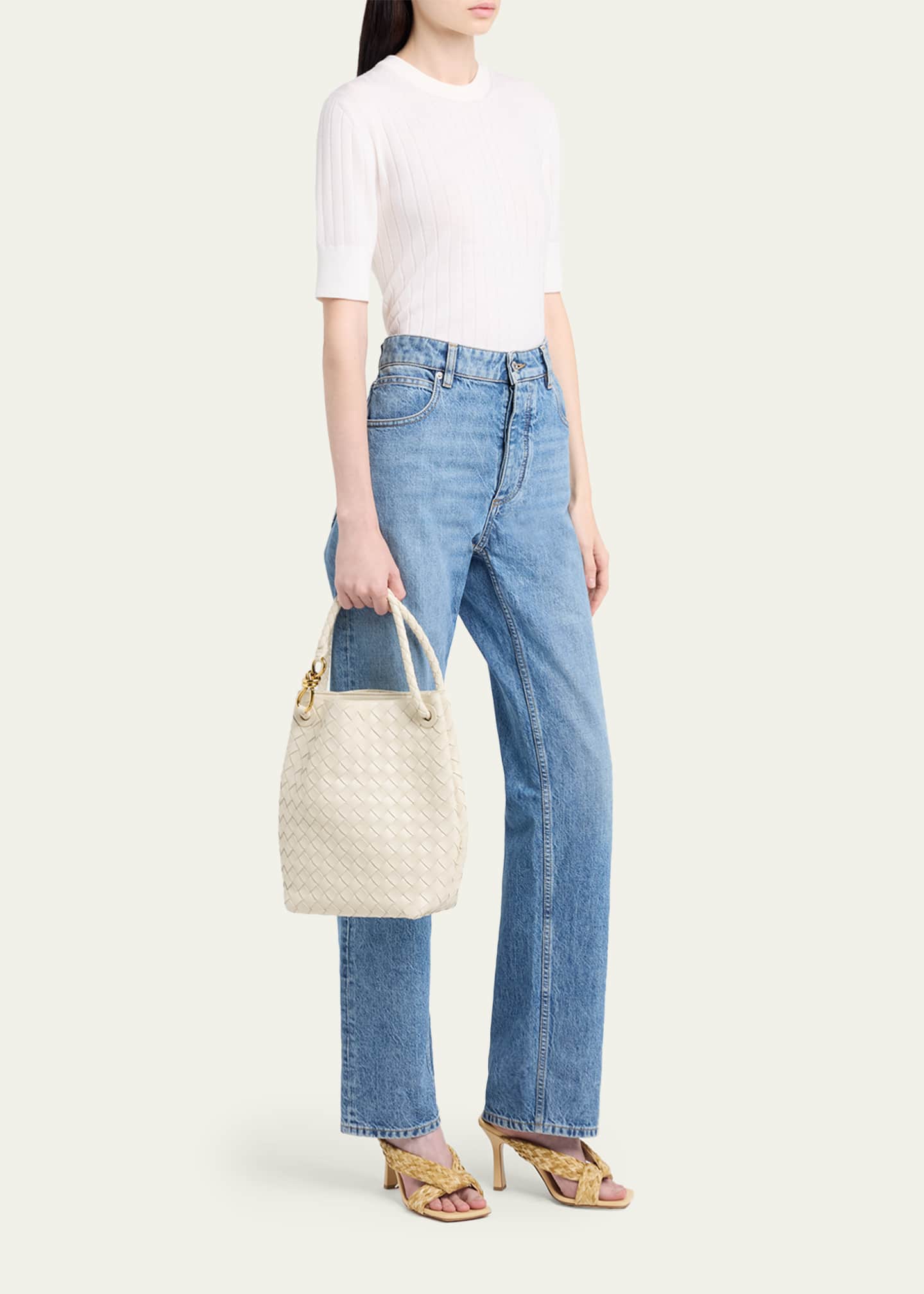 Bottega Veneta Nappa Leather Crossbody Bucket Bag - Bergdorf Goodman