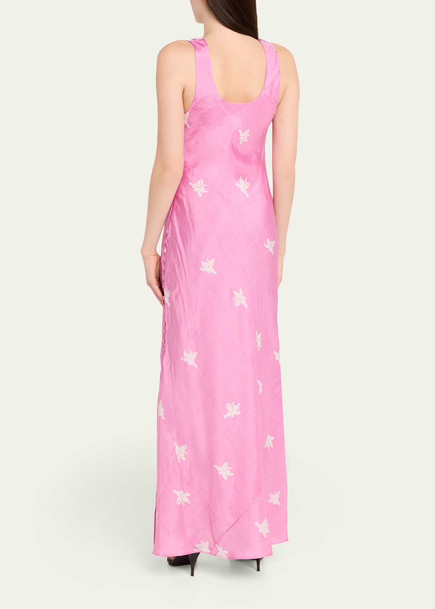 Alix of Bohemia Adele Silk Jasmine-Print Maxi Slip Dress - Bergdorf Goodman