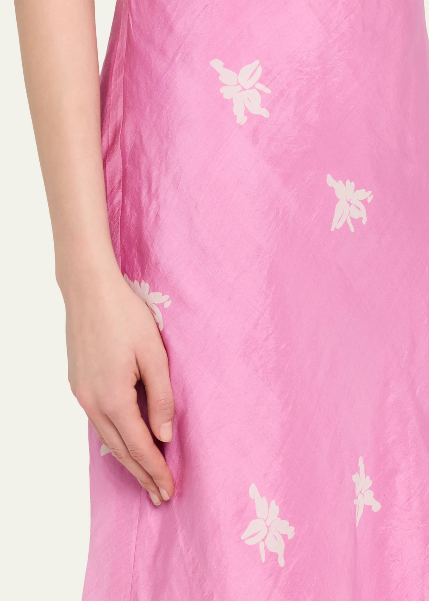 Alix of Bohemia Adele Silk Jasmine-Print Maxi Slip Dress - Bergdorf Goodman