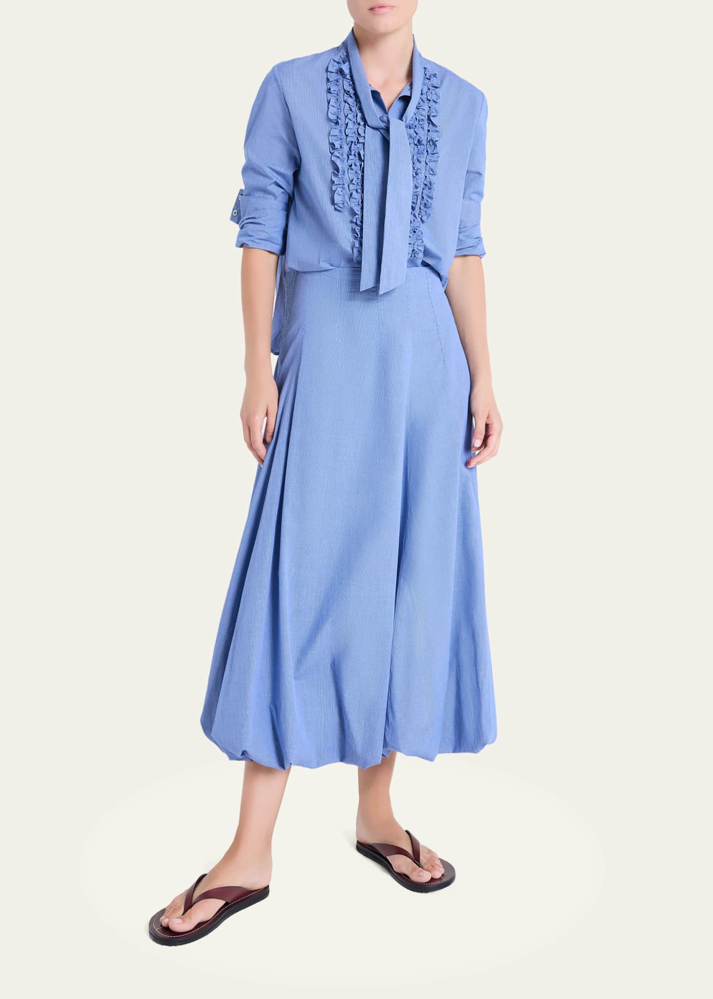 TWP Connor Top in Micro Check - Bergdorf Goodman