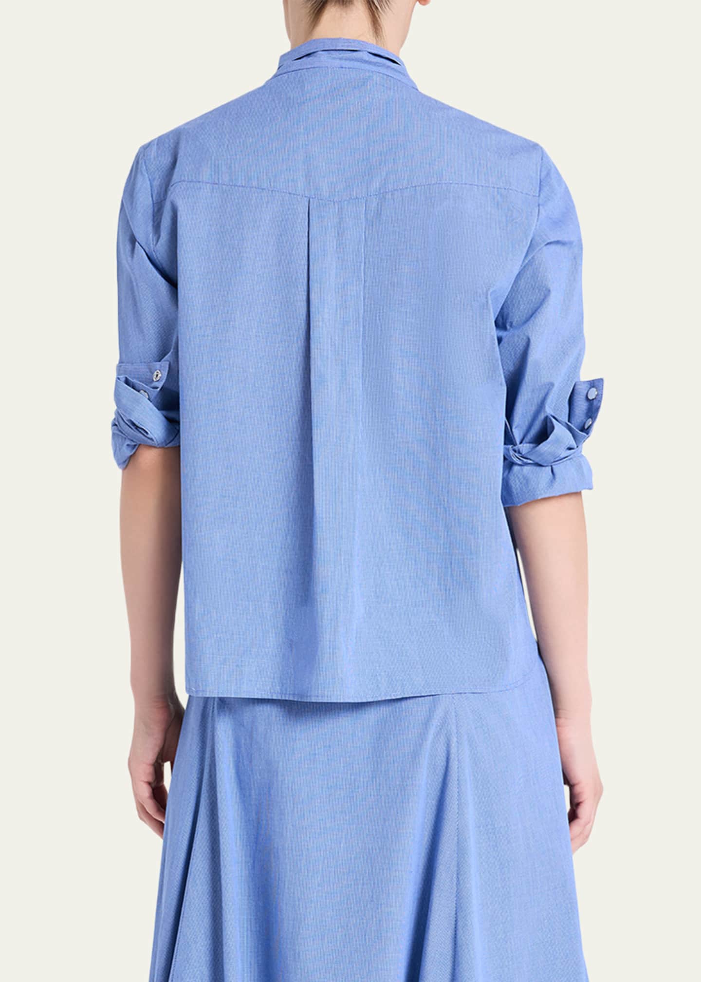 TWP Connor Top in Micro Check - Bergdorf Goodman