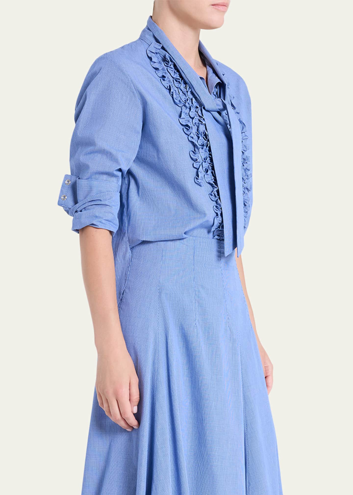 TWP Connor Top in Micro Check - Bergdorf Goodman