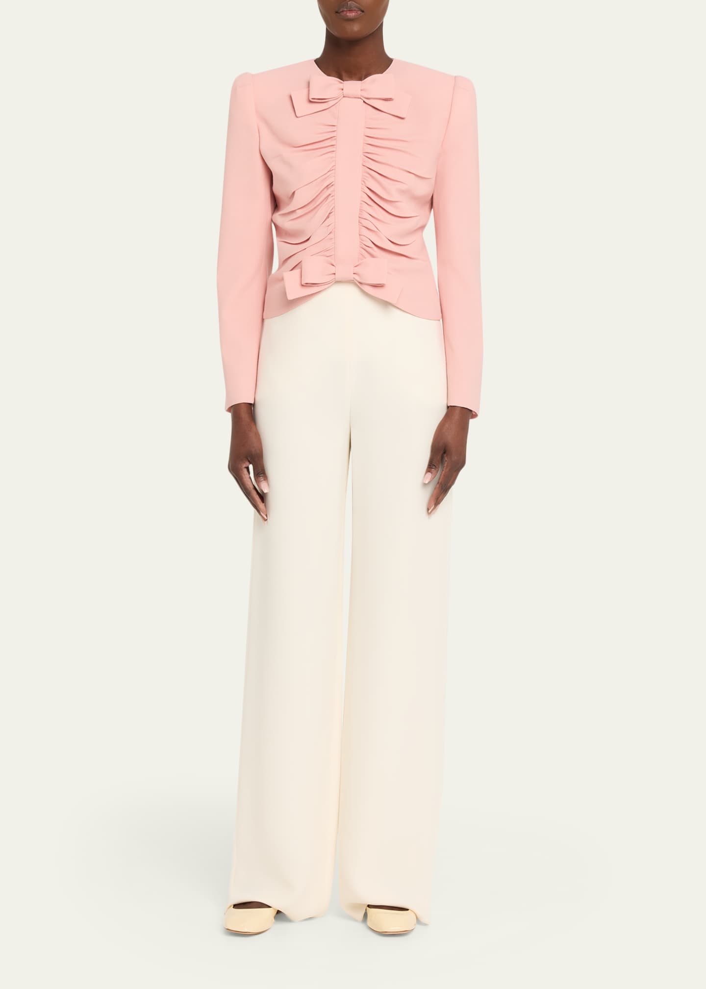 Valentino Garavani Metallic Floral Jacquard Cowl-Neck Top - Bergdorf ...