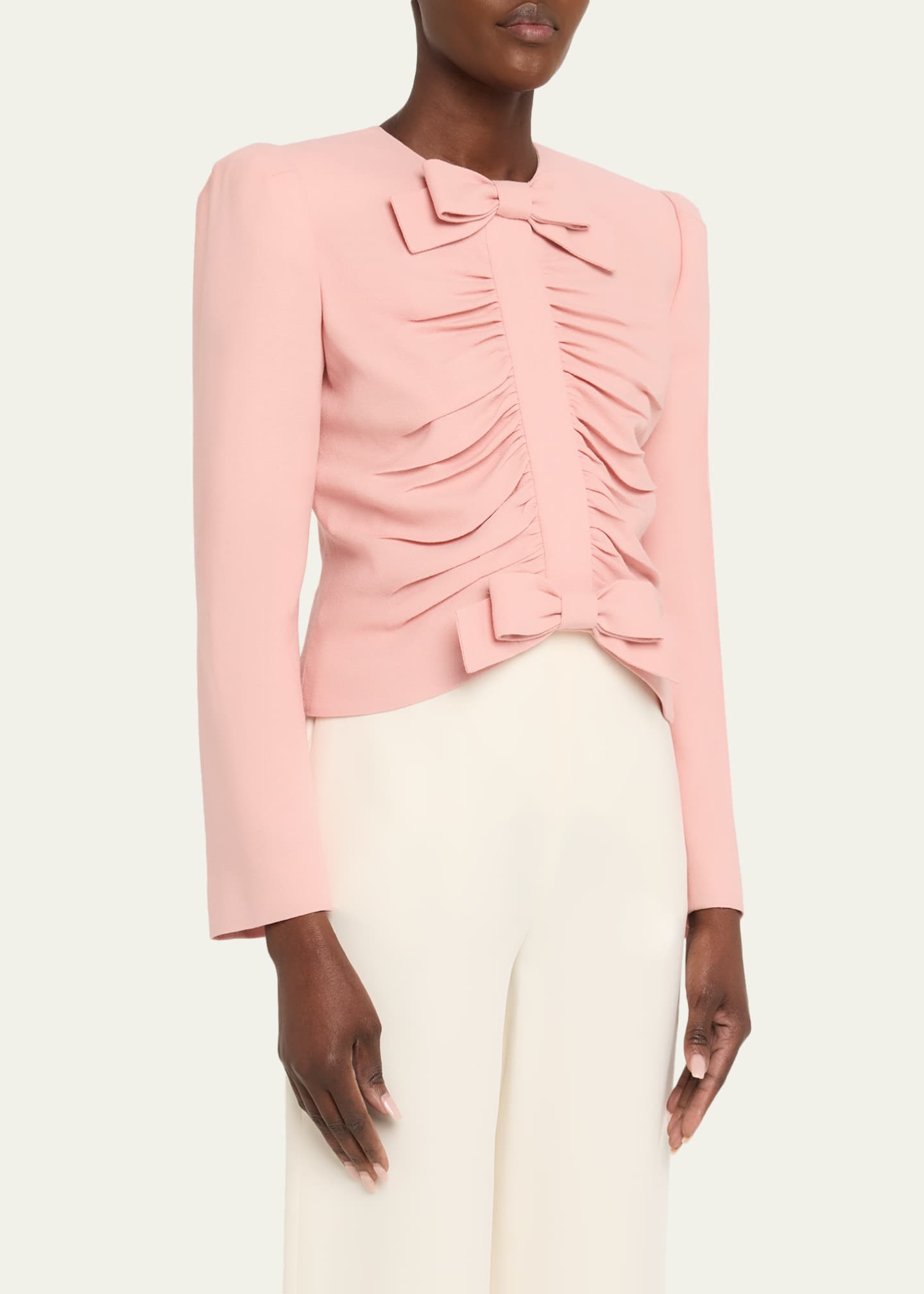 Valentino Garavani Metallic Floral Jacquard Cowl-Neck Top - Bergdorf ...
