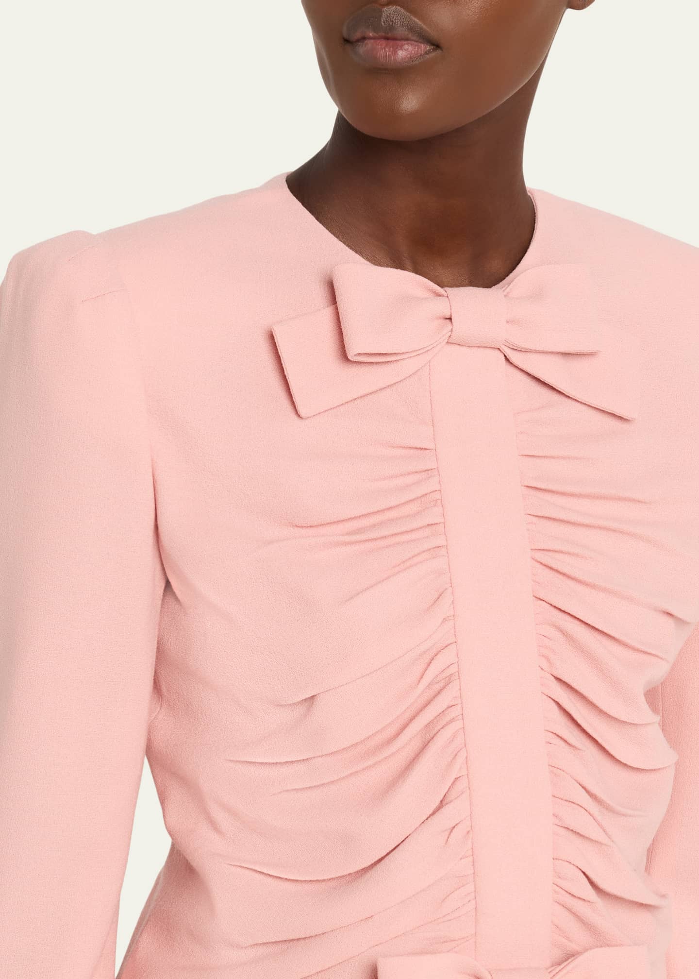 Valentino Garavani Metallic Floral Jacquard Cowl-Neck Top - Bergdorf ...