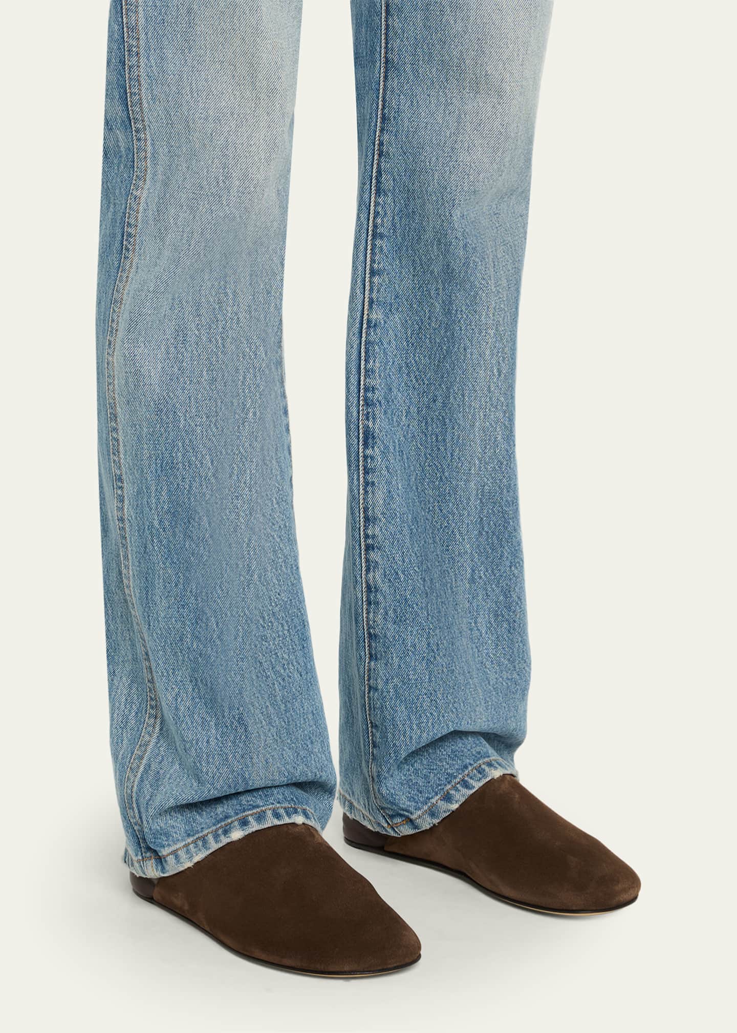JW Anderson Babouche Collapsible-Heel Mixed Leather Flats - Bergdorf ...